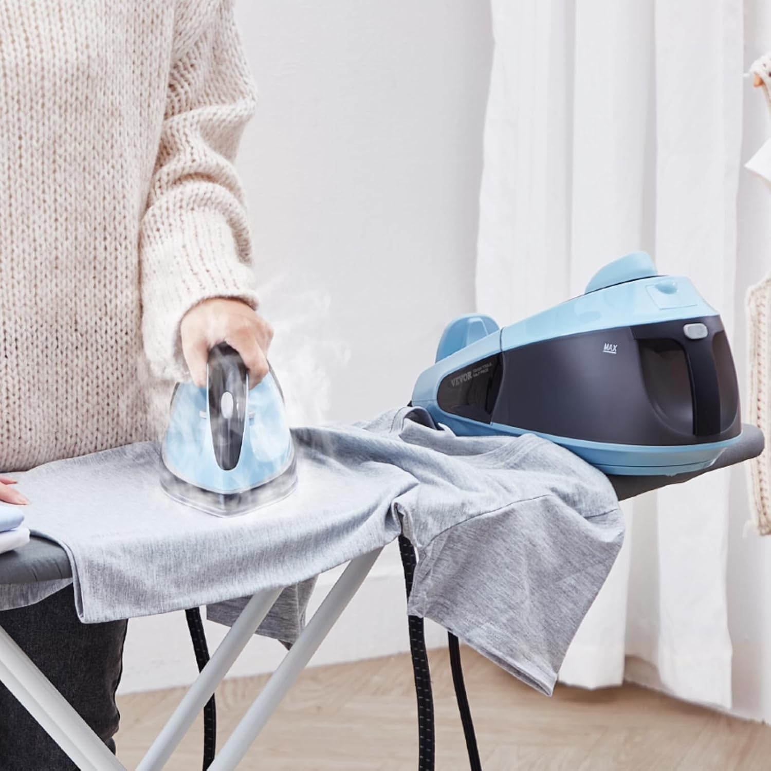 Steam Station, 1700W Steam Iron for Clothes with 1.8L Large Capacity ...