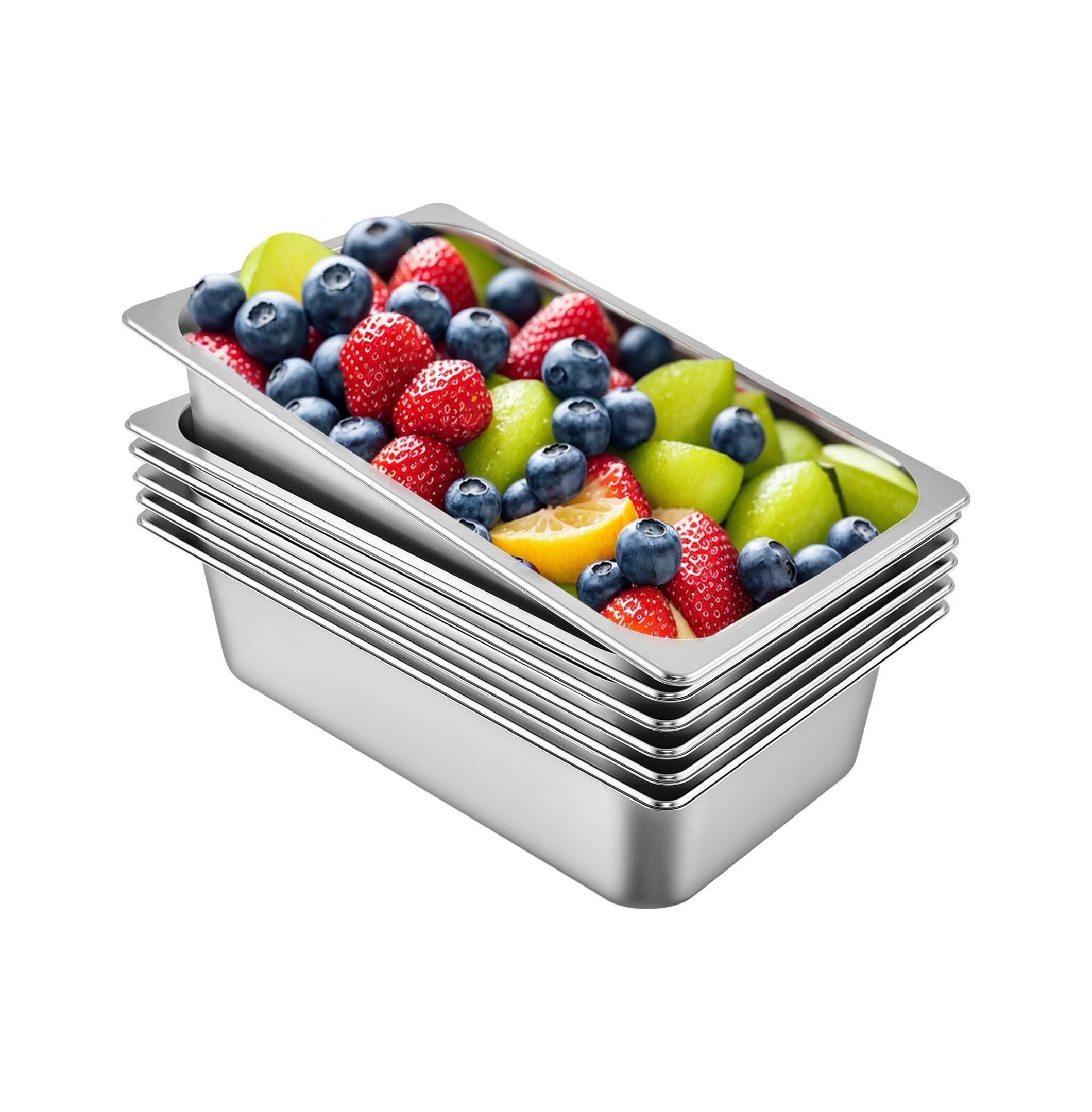 Steam Table Pans 6 Pack, 20.9x12.8x5.9 Inch Deep Full Size Hotel Pans ...