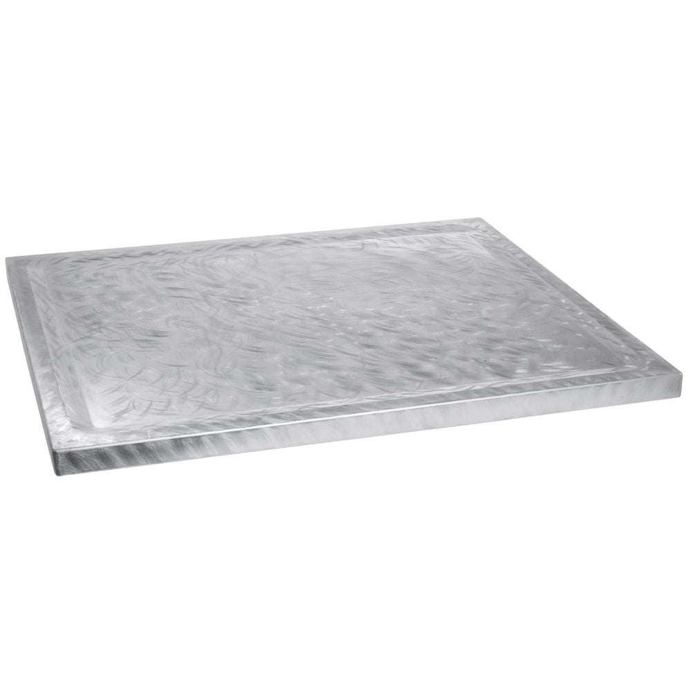 Steam Table Well Cover, Swirl Aluminum - 27 1/2"L x 23 3/4"W x 2"H ...