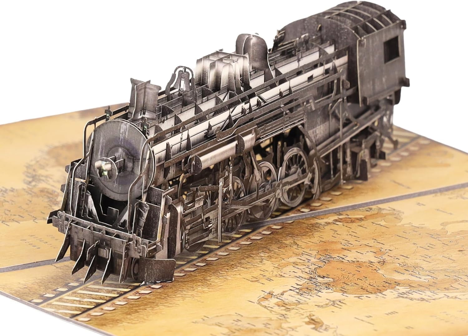Steam Train 3D Pop Up Fathers Day Card, Vintage Steam Train Design ...