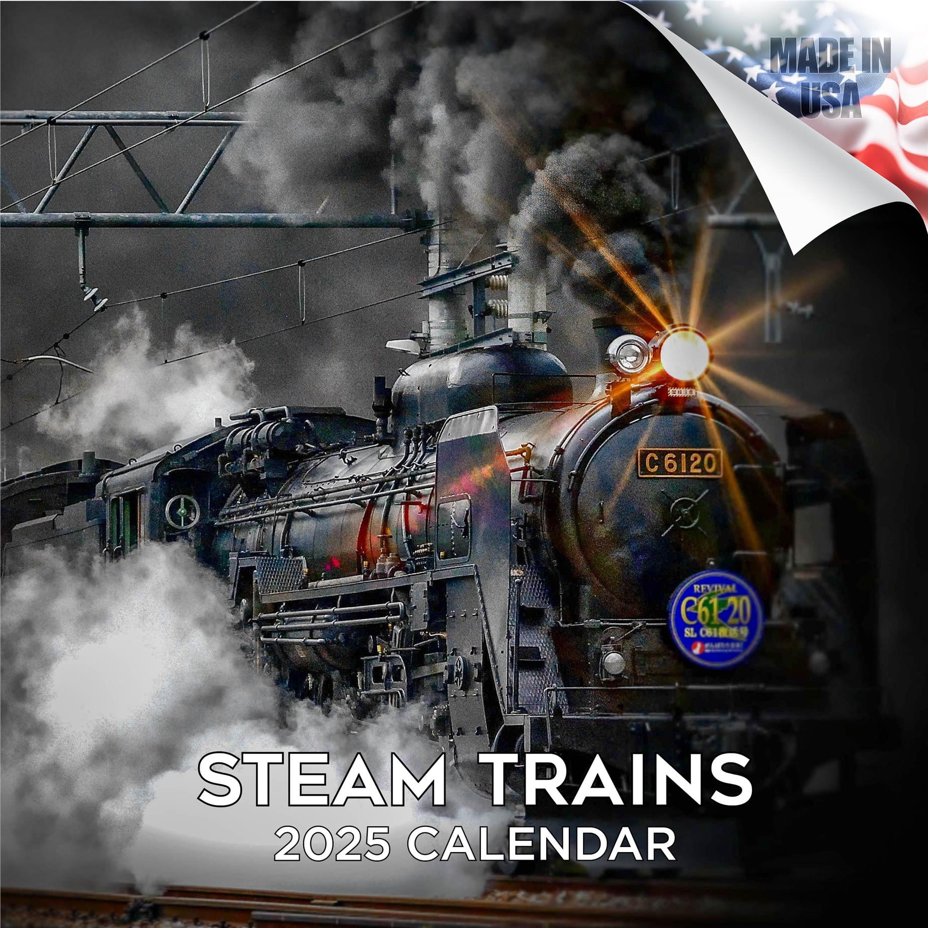2024 2025 Steam Trains Calendar - Transportation Monthly Wall Calendar ...