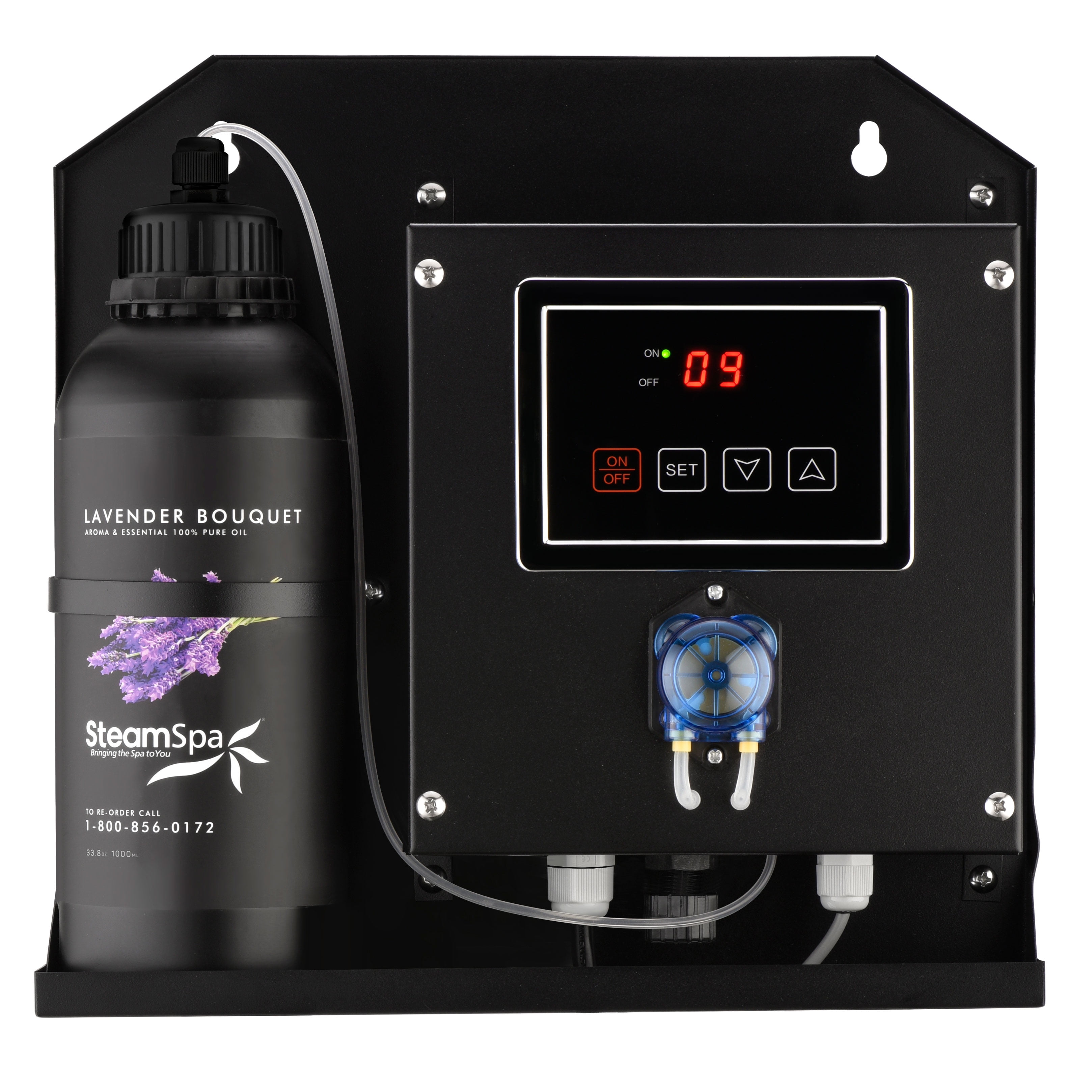 SteamSpa Essential Oil Single Pump Delivery System in Black ...