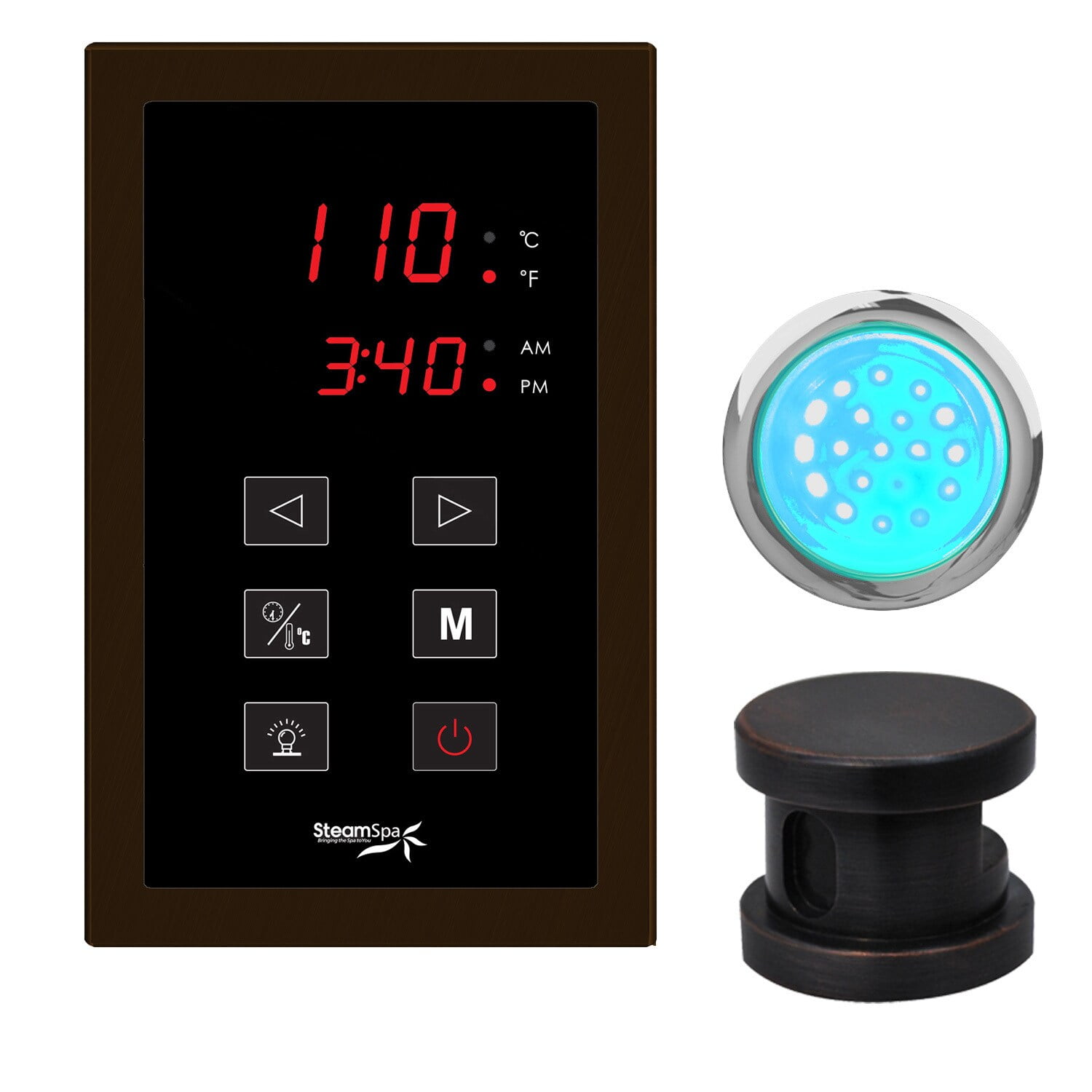 SteamSpa Indulgence Touch Panel Control Kit in Oil Rubbed Bronze ...