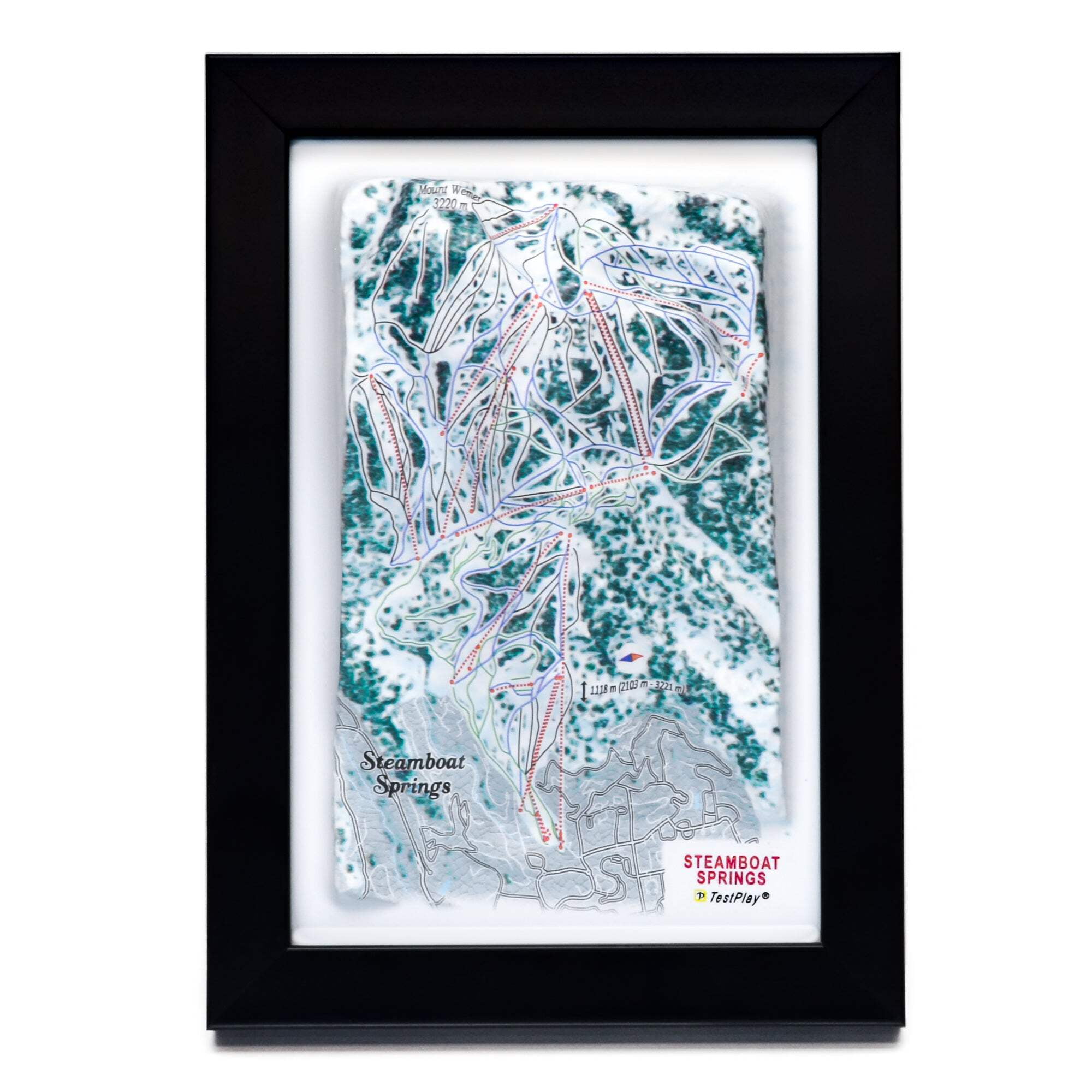 Steamboat Springs Ski Resort 3D Raised Relief Map - Walmart.com