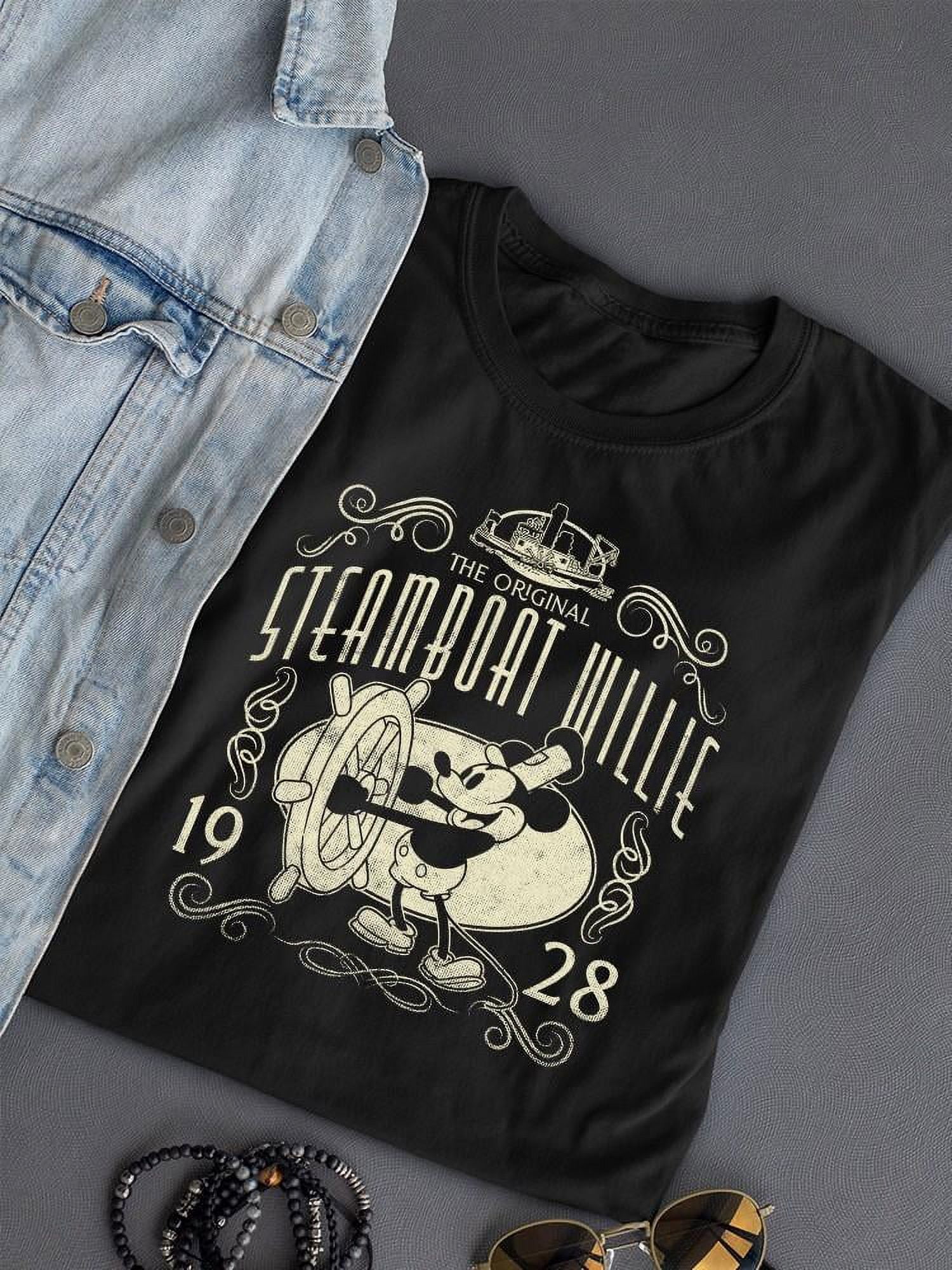 Steamboat Willie 1928 T-shirt Women's -SmartPrintsInk Designs - Walmart.com