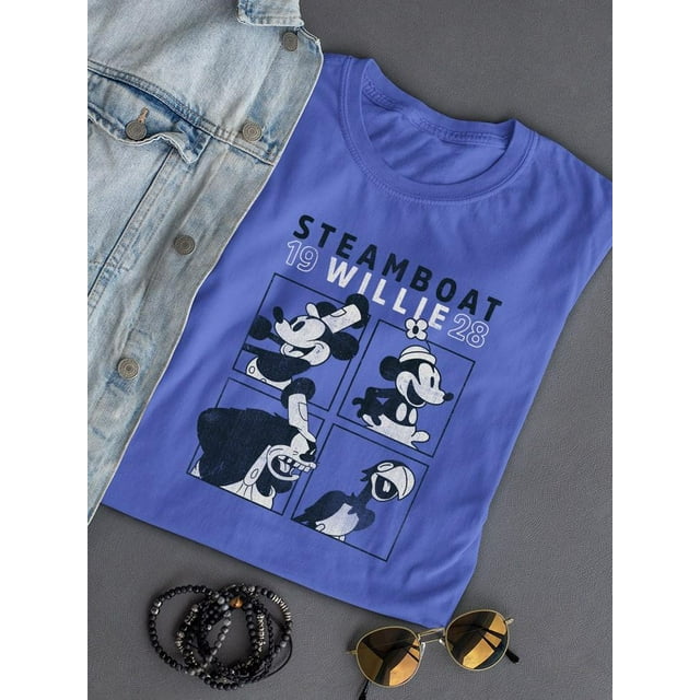 Steamboat Willie Characters T-shirt Color Men's -SmartPrintsInk Designs ...