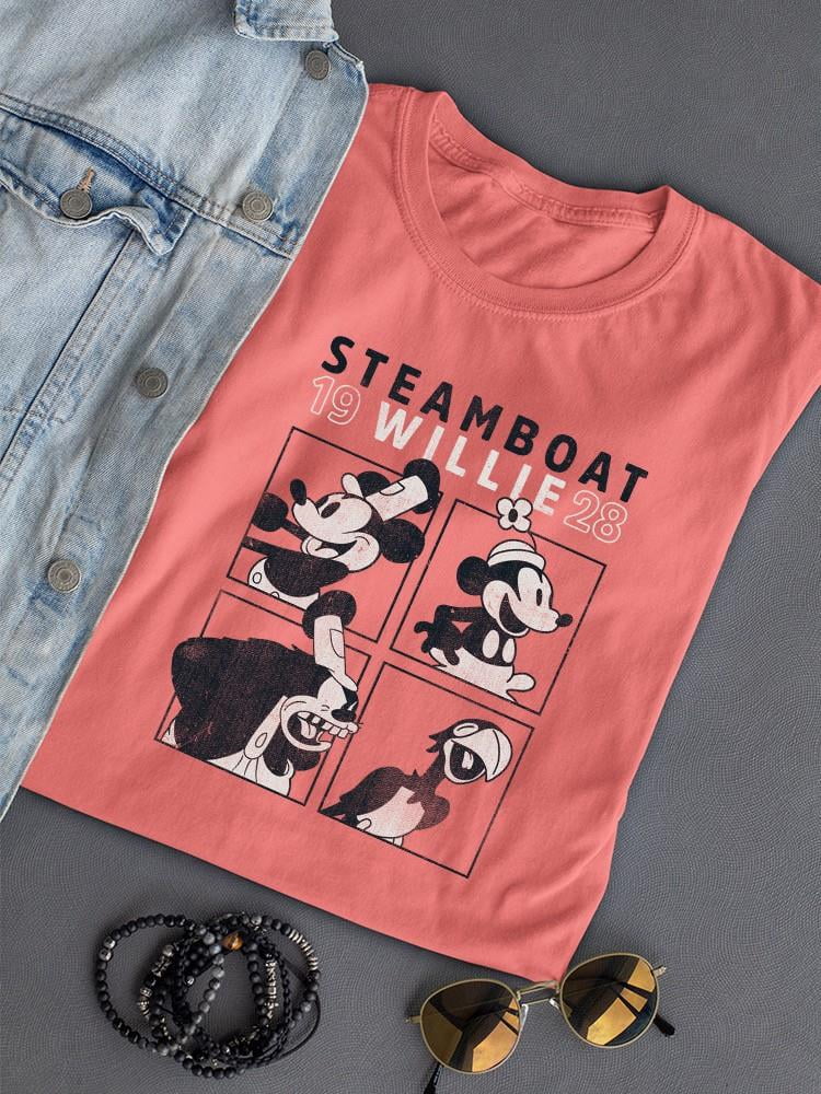 Steamboat Willie Characters T-shirt Color Women's -SmartPrintsInk ...