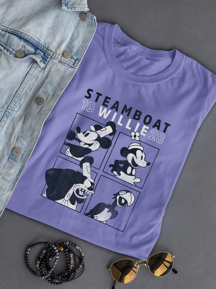 Steamboat Willie Characters T-shirt Color Women's -SmartPrintsInk ...