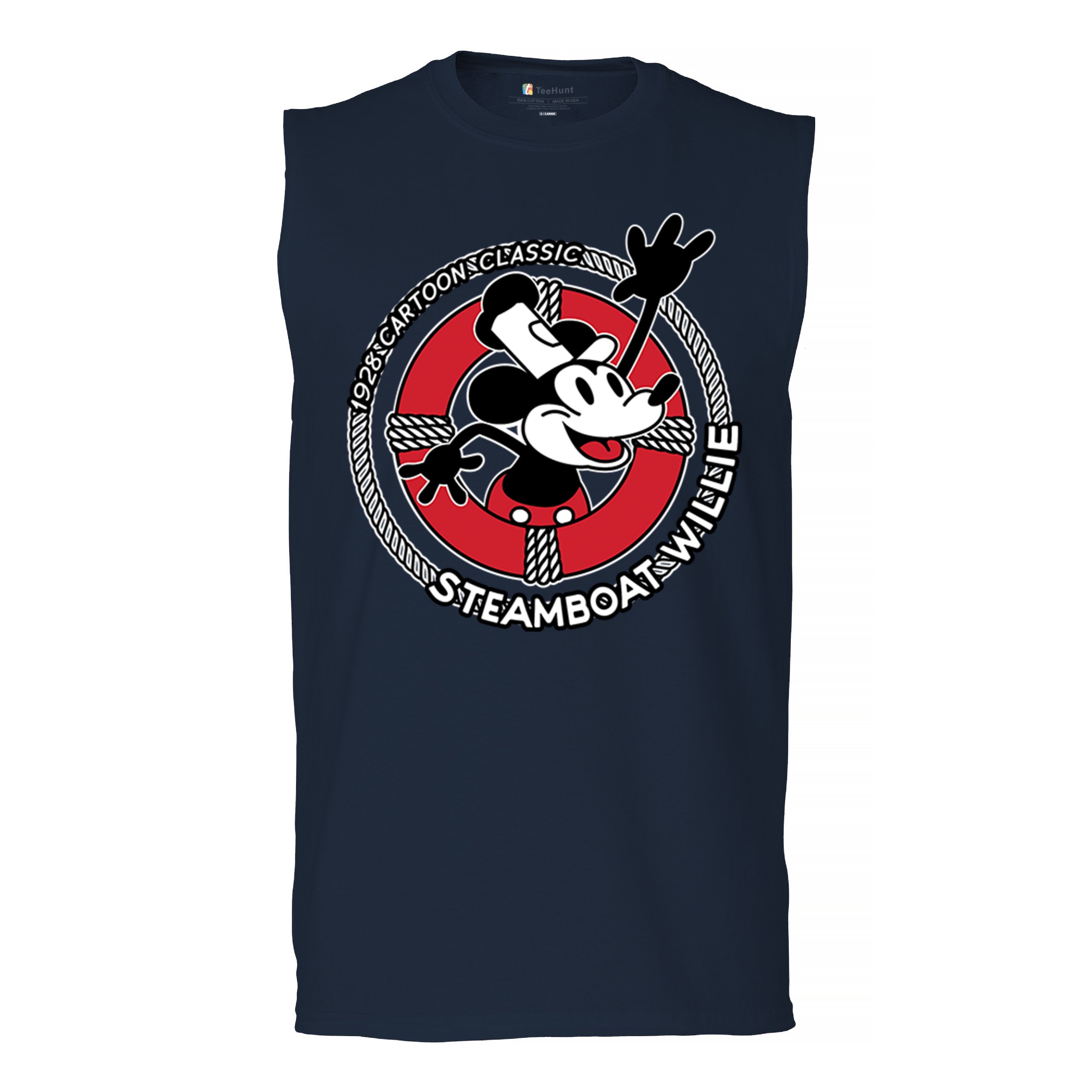 Steamboat Willie Life Preserver Muscle Shirt Funny Classic Cartoon ...