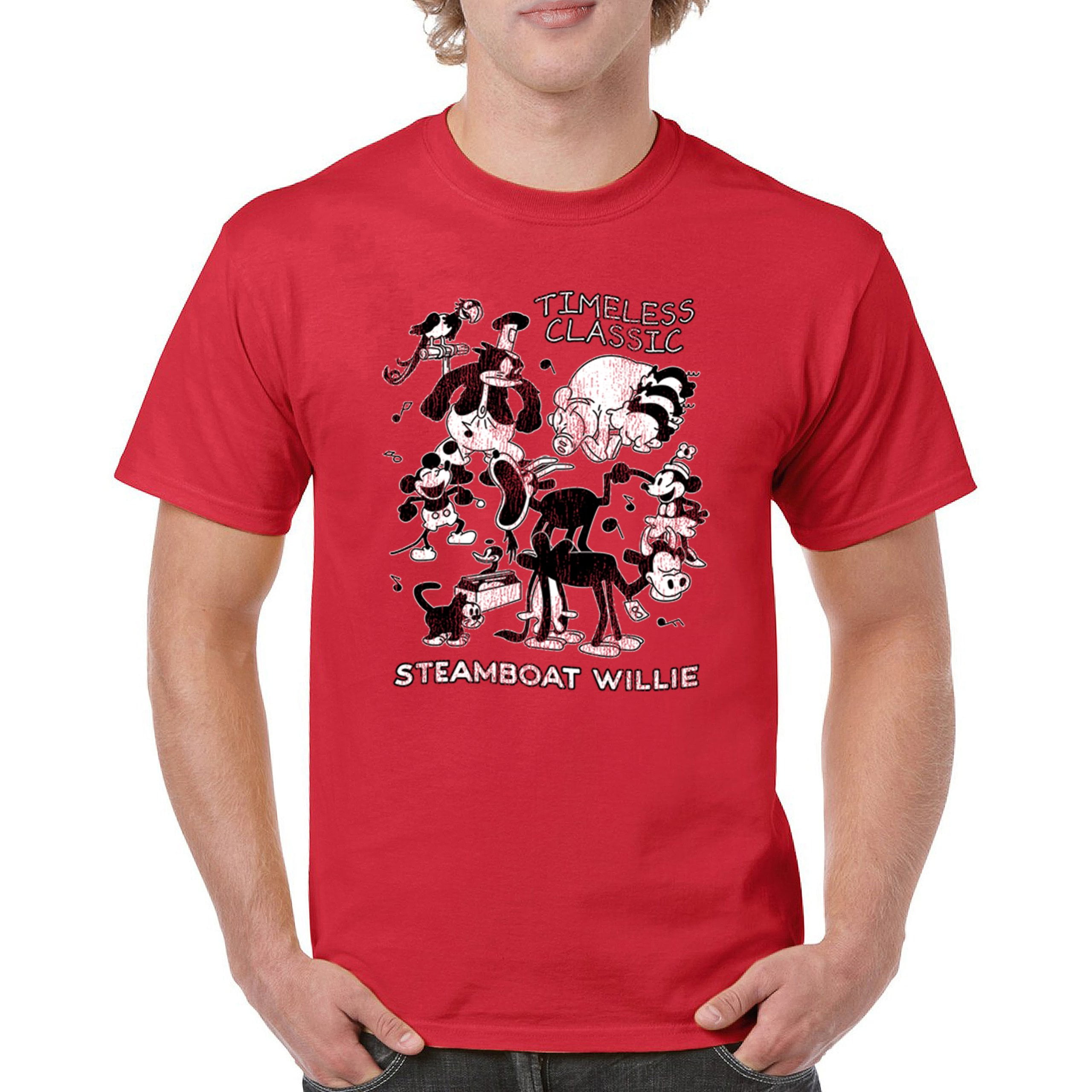 Steamboat Willie Timeless Classic T-shirt Retro 1928 Cartoon Vintage ...