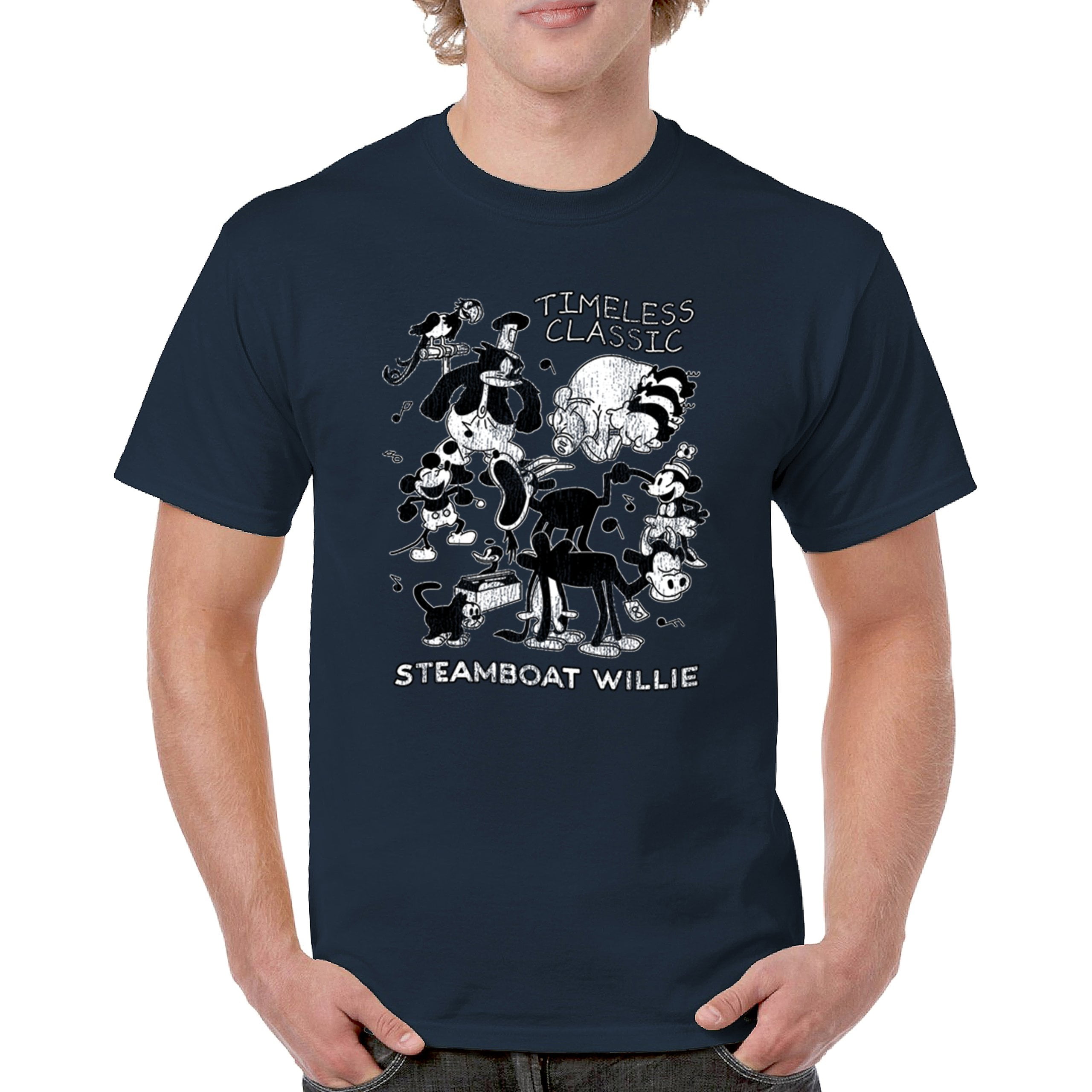 Steamboat Willie Timeless Classic T-shirt Retro 1928 Cartoon Vintage ...