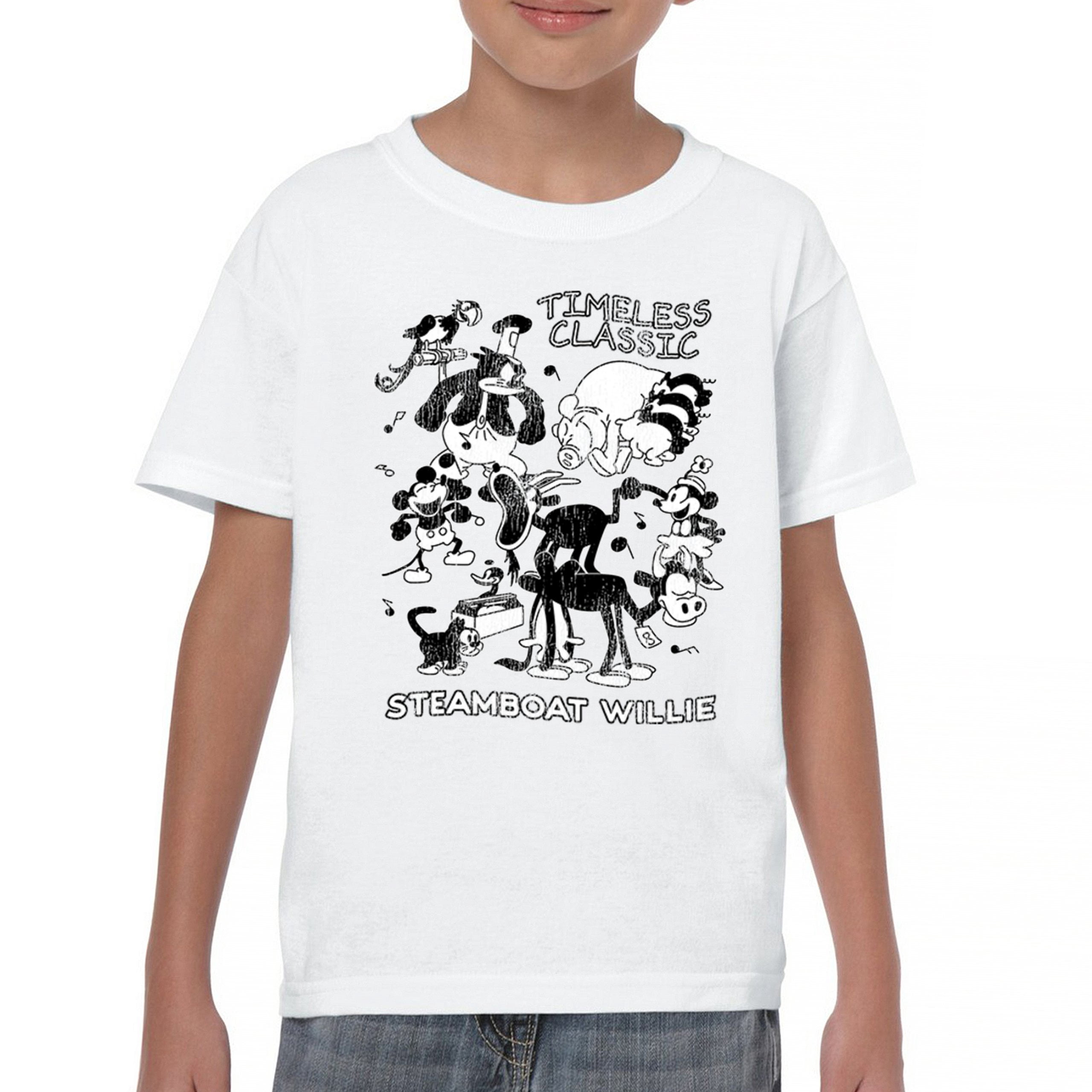 Steamboat Willie Timeless Classic Youth T-shirt Retro 1928 Cartoon ...