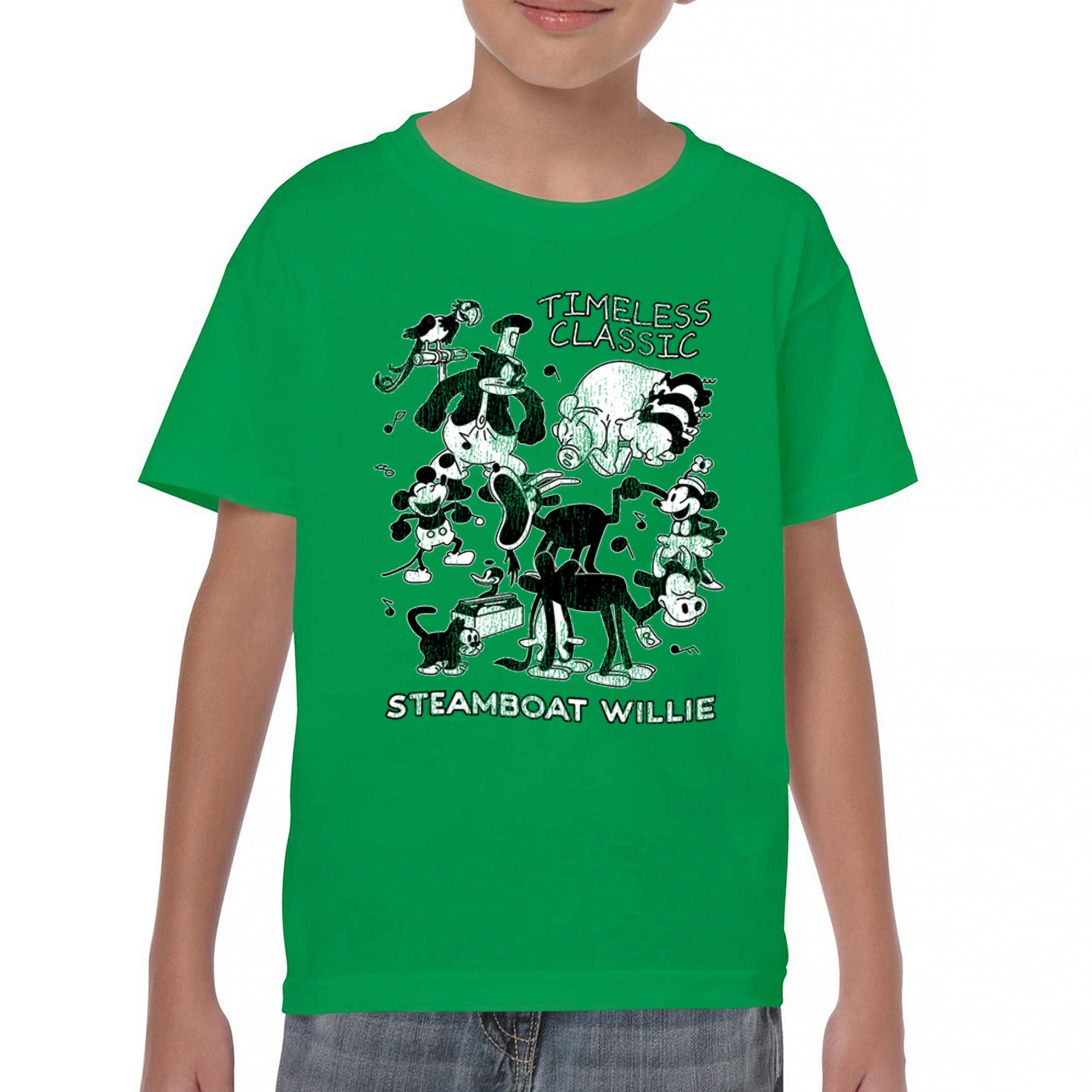 Steamboat Willie Timeless Classic Youth T-shirt Retro 1928 Cartoon ...