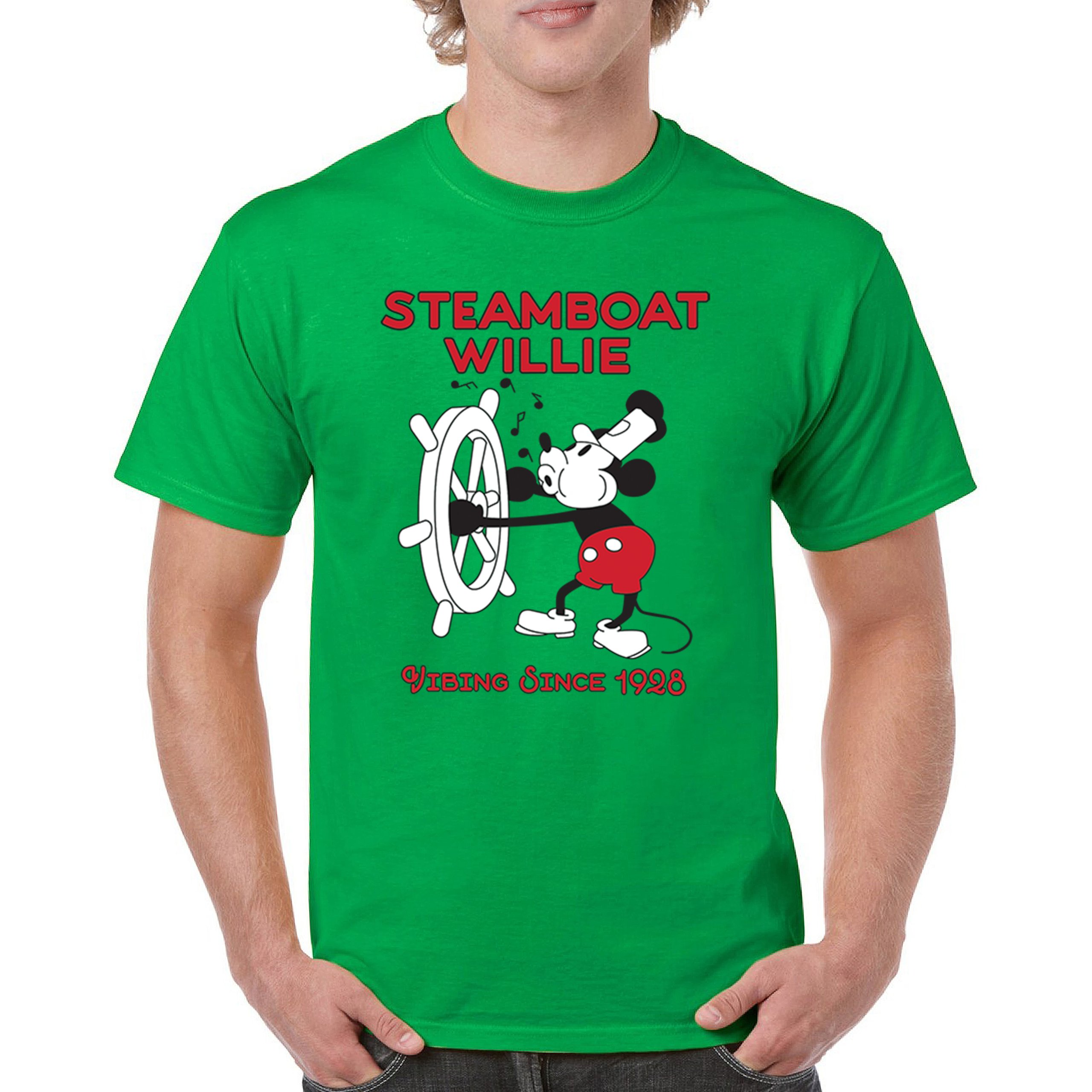 Steamboat Willie Vibing Since 1928 T-shirt Iconic Retro Cartoon Mouse ...