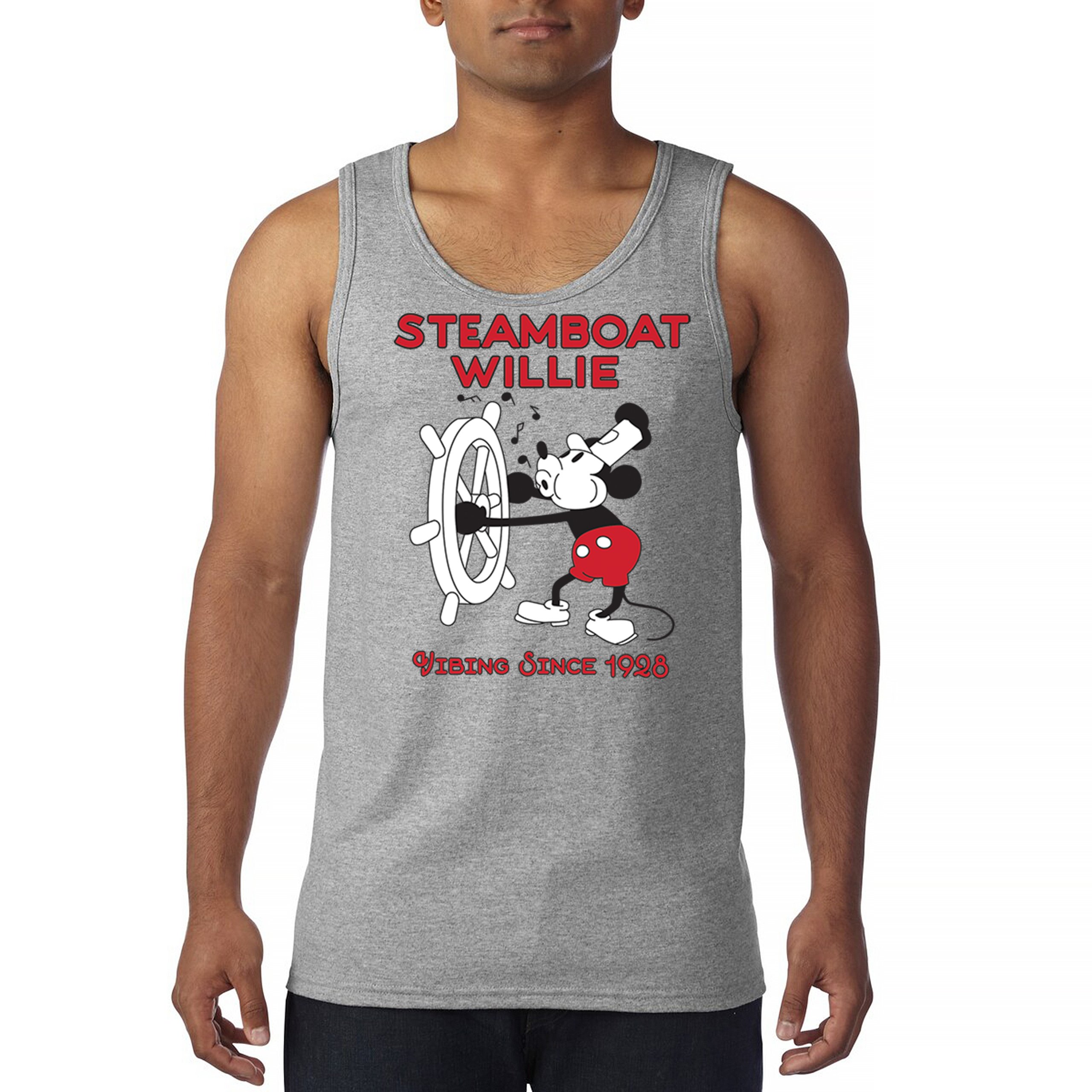 Steamboat Willie Vibing Since 1928 Tank Top Iconic Retro Cartoon Mouse ...