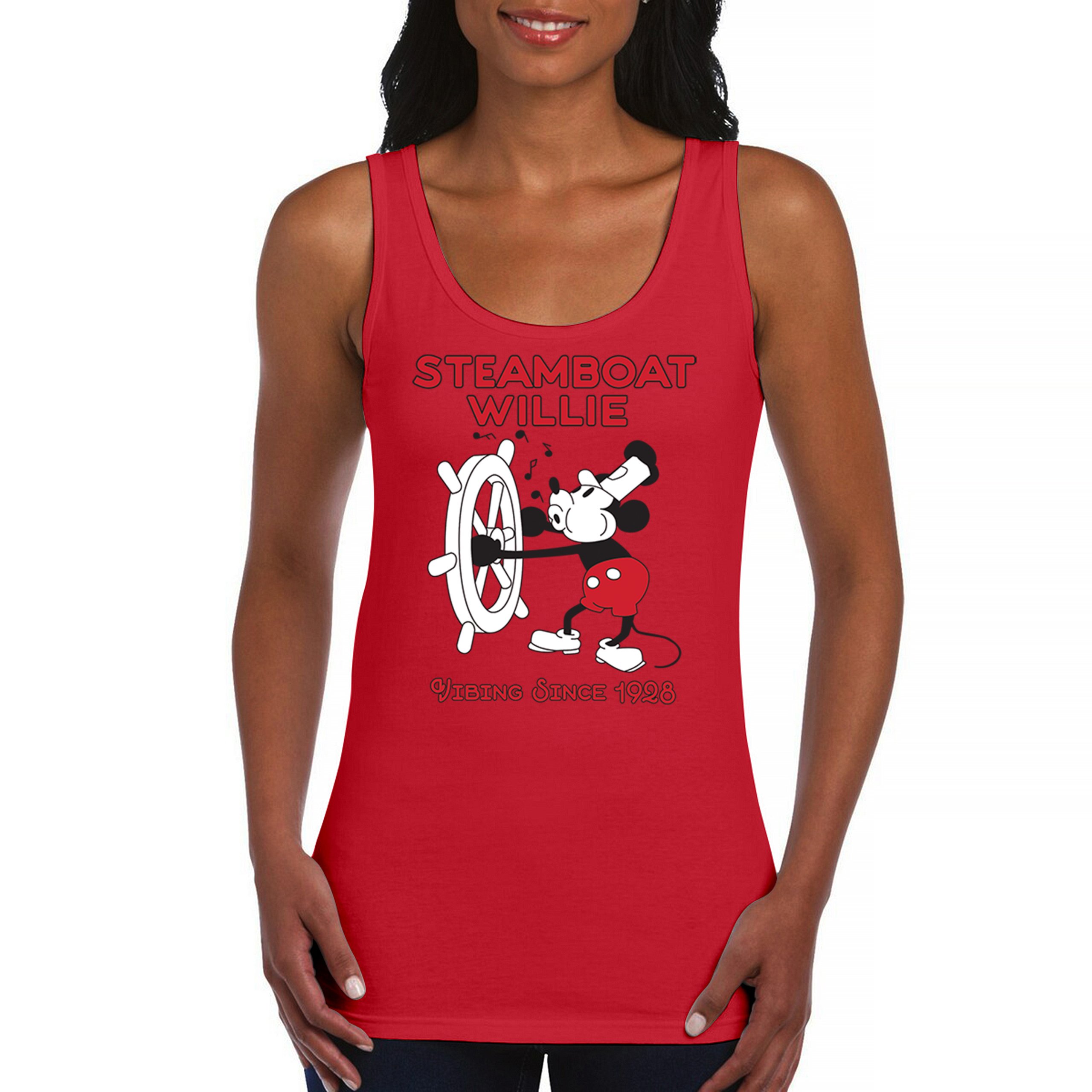 Steamboat Willie Vibing Since 1928 Women's Tank Top Iconic Retro ...