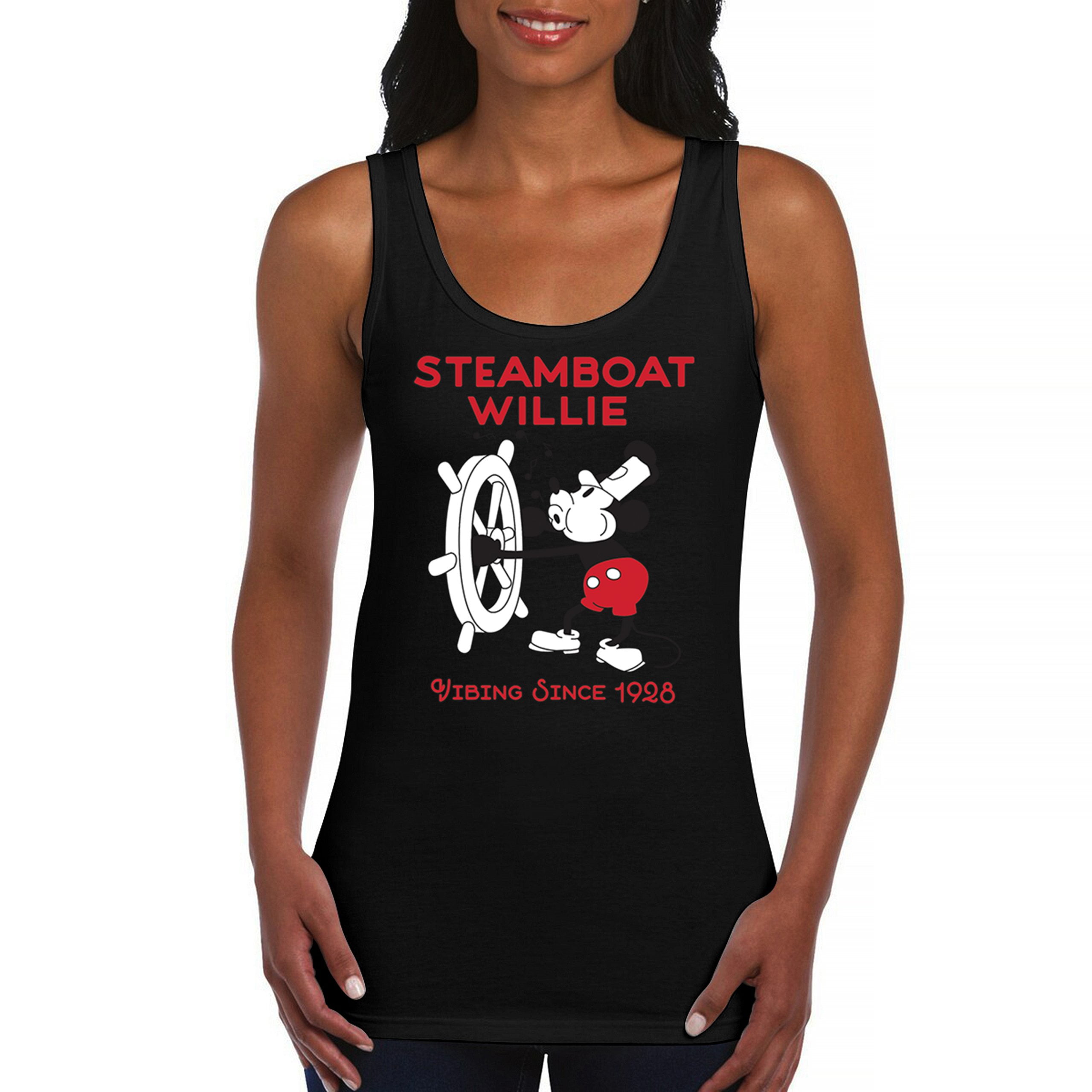 Steamboat Willie Vibing Since 1928 Women's Tank Top Iconic Retro ...
