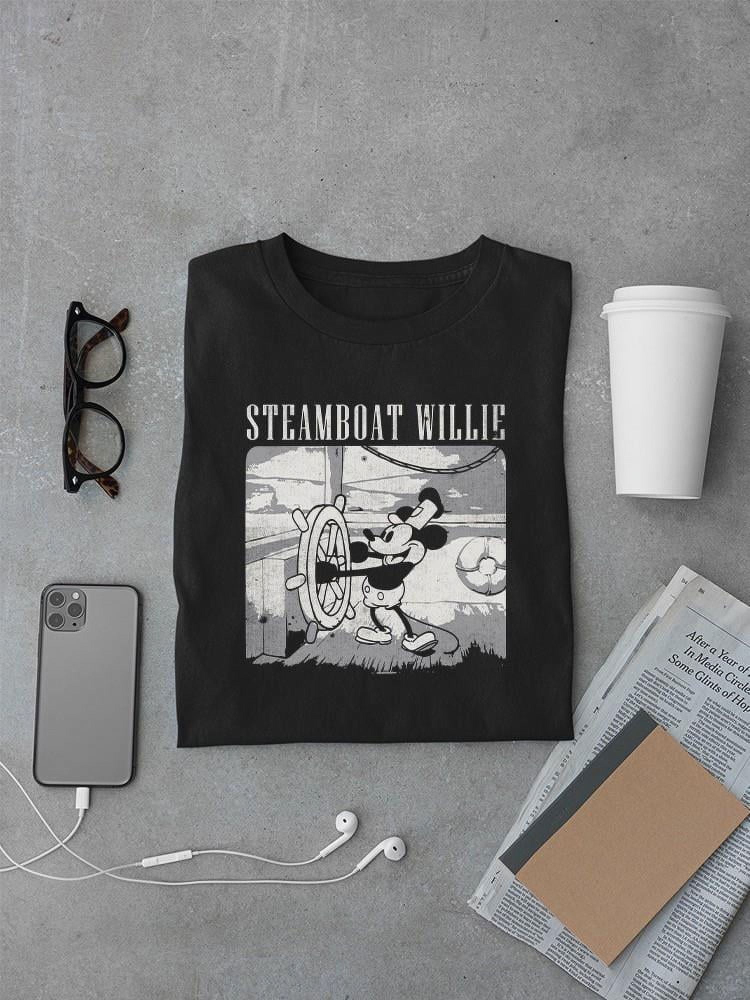 Steamboat Willie Vintage Design T-shirt Men's -SmartPrintsInk Designs ...