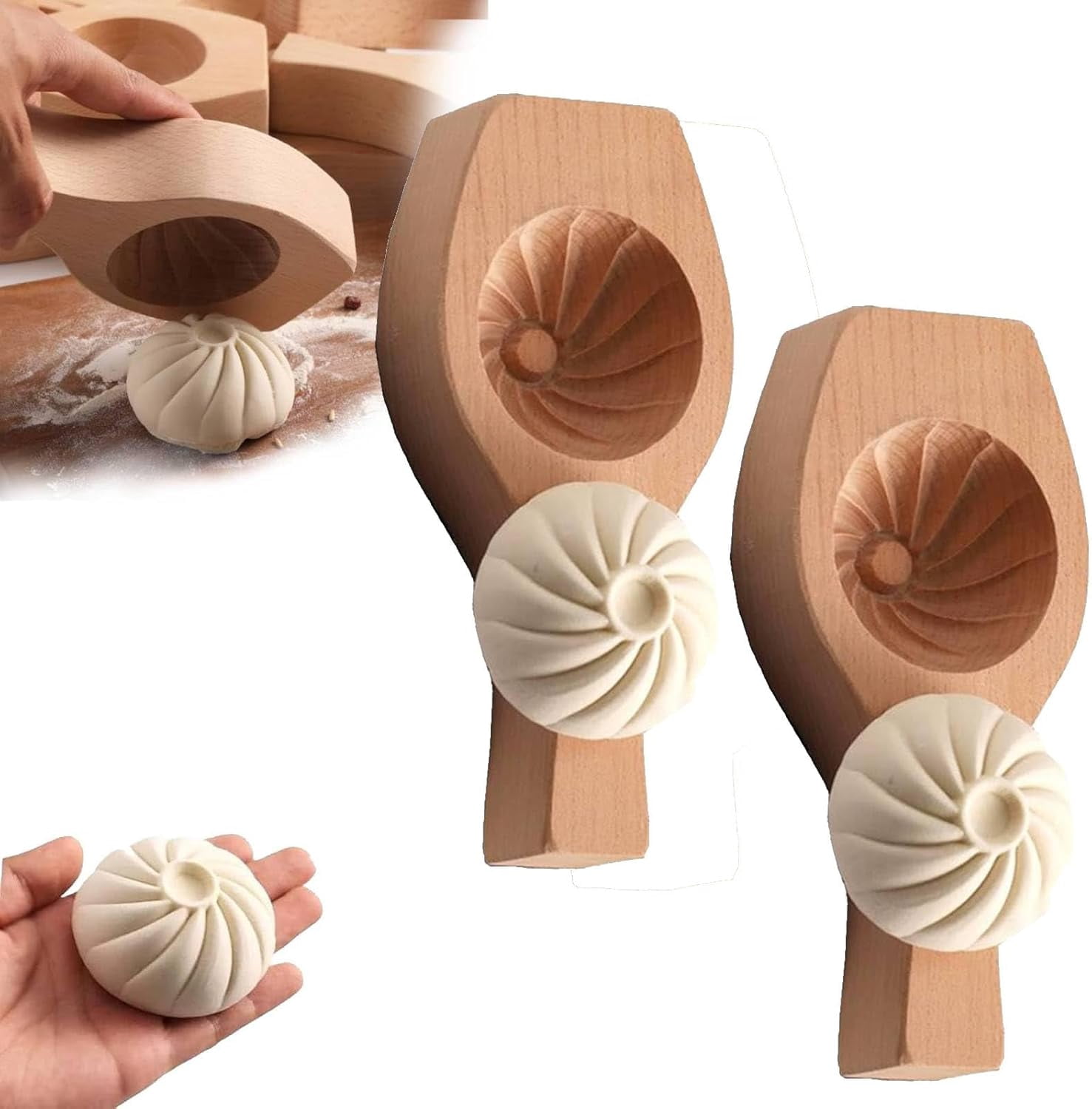 Steamed Bread Mold, Steamed Bun Molds, Wooden Dumpling Mold, Bun Pastry ...