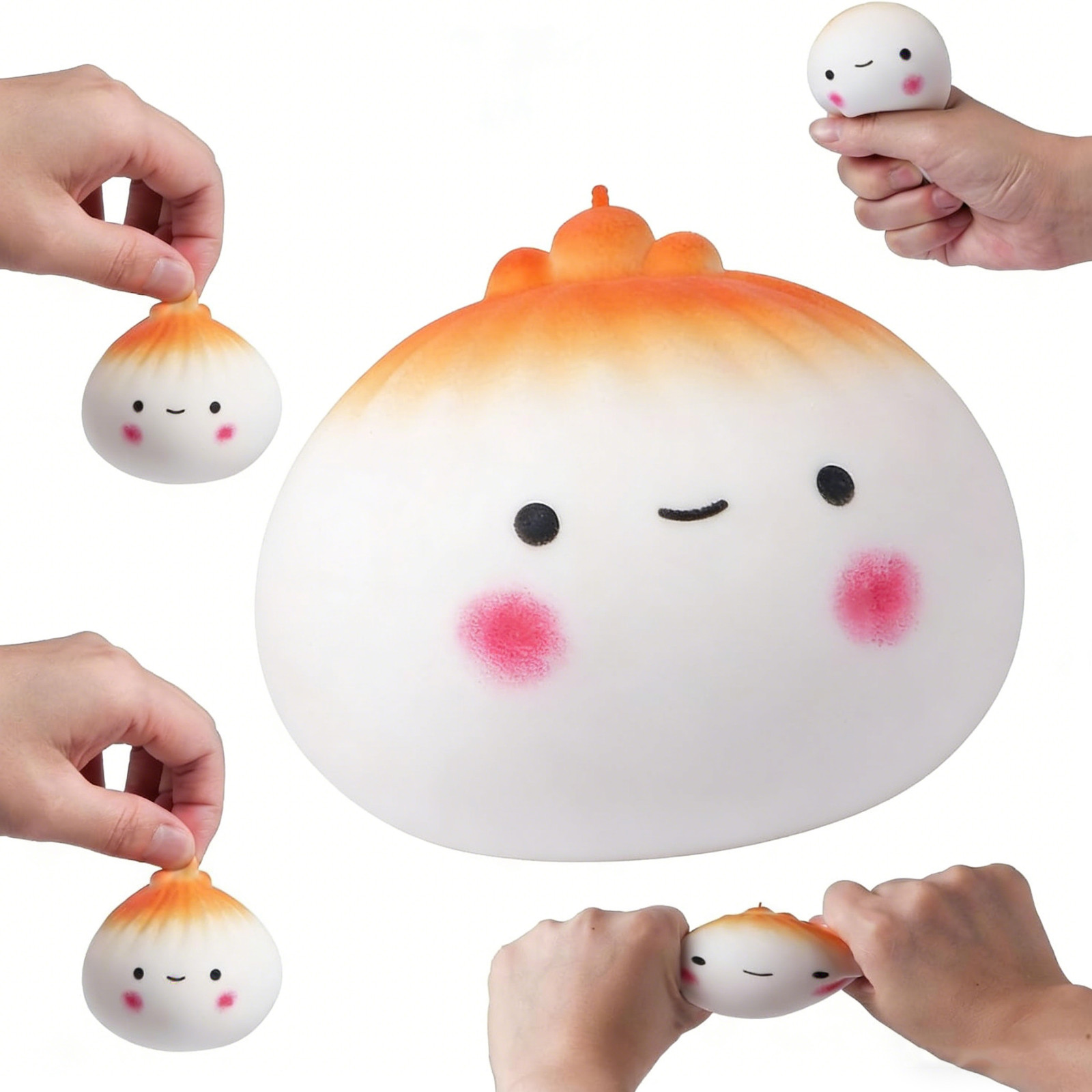 Steamed Bun Squishy Design Decompression Ball Dumplings Squishy With Steamed Bun Squishy Design Decompression Ball Dumplings Squishy With