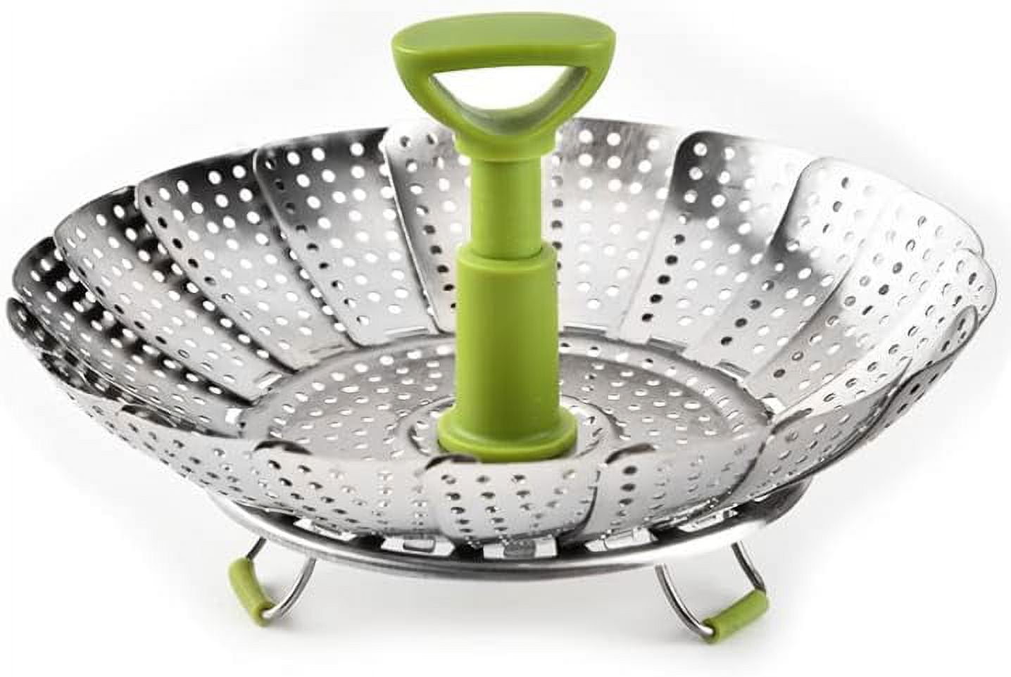 Steamer Basket, Stainless Steel Folding Steamer Basket Adjustable ...