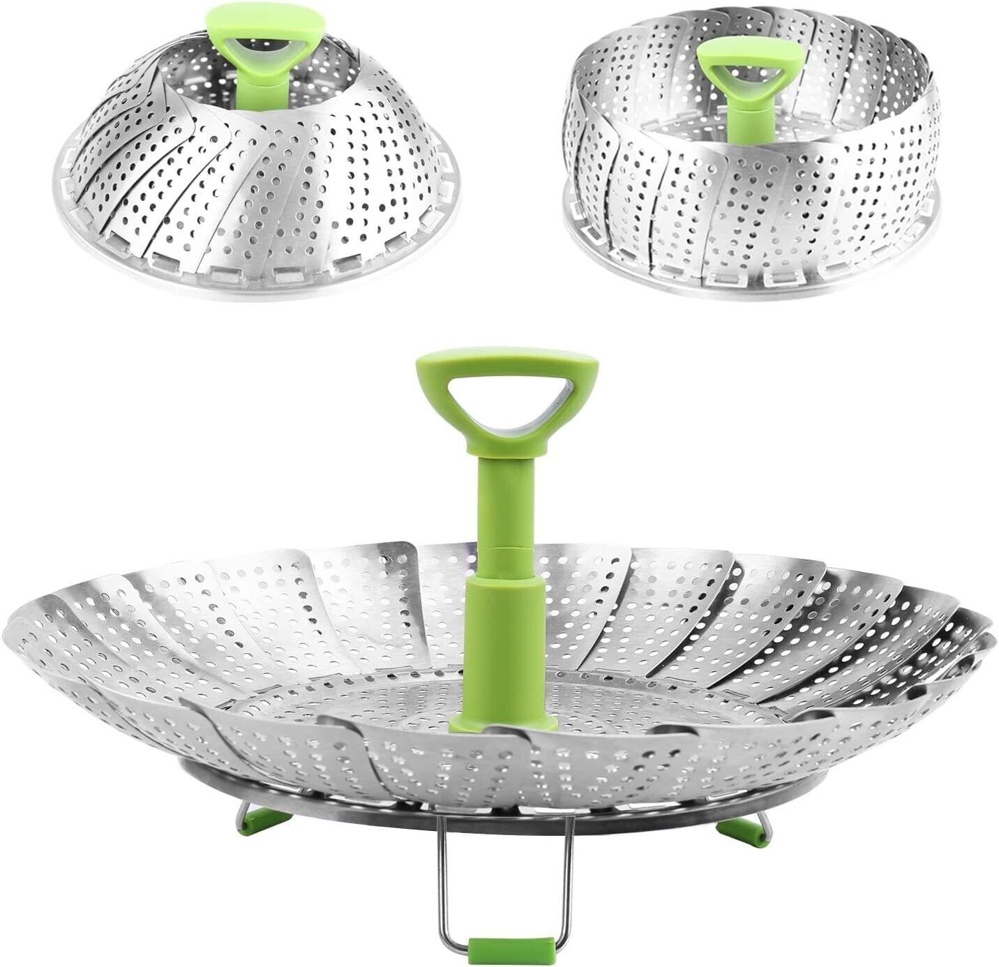 Steamer Basket Stainless Steel Vegetable Steamer Basket Folding Steamer ...