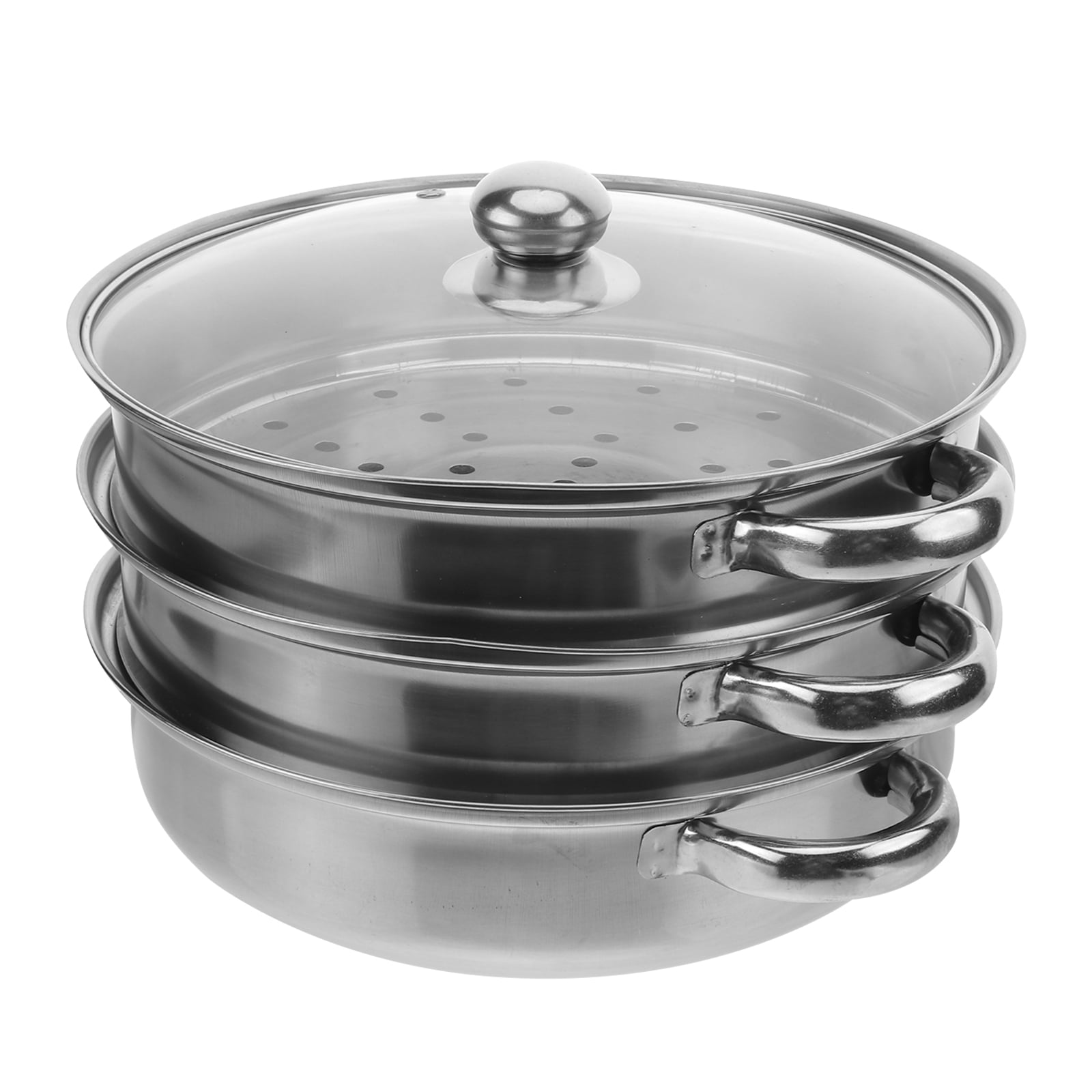 Steamer Food Pots 28 Cm Stainless Steel Cookware Gifts Culinary Three ...