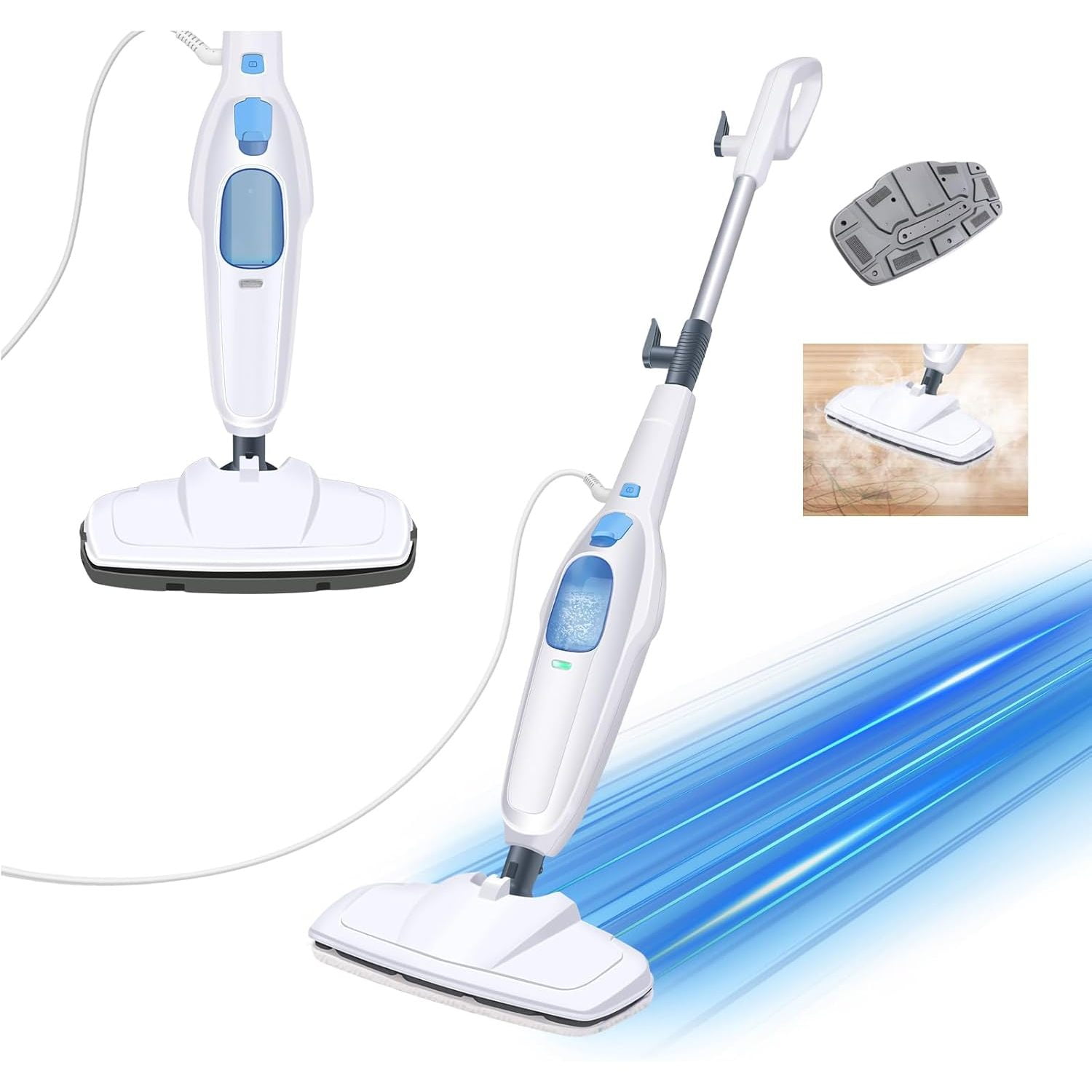 Steamer Mop, 2-in-1 Multifunction Upright Steam Cleaner Mop | 400ML ...