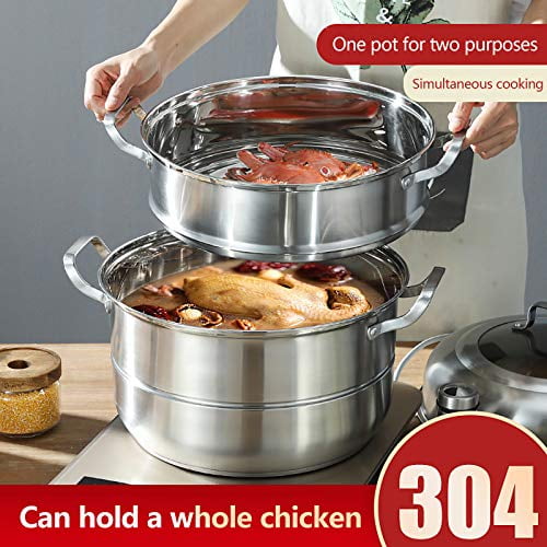 Steamer Pot 12.8in, 5 Tier Steam Pot for Cooking Dumpling Steamer Food ...