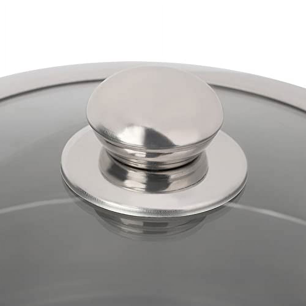 Steamer Pot, 28CM Stainless Steel Single Layer Stockpot Hotpot Food ...