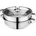Steamer Pot for Cooking 4 Quart Steamer Pot 2-tier Multipurpose 18/8 ...
