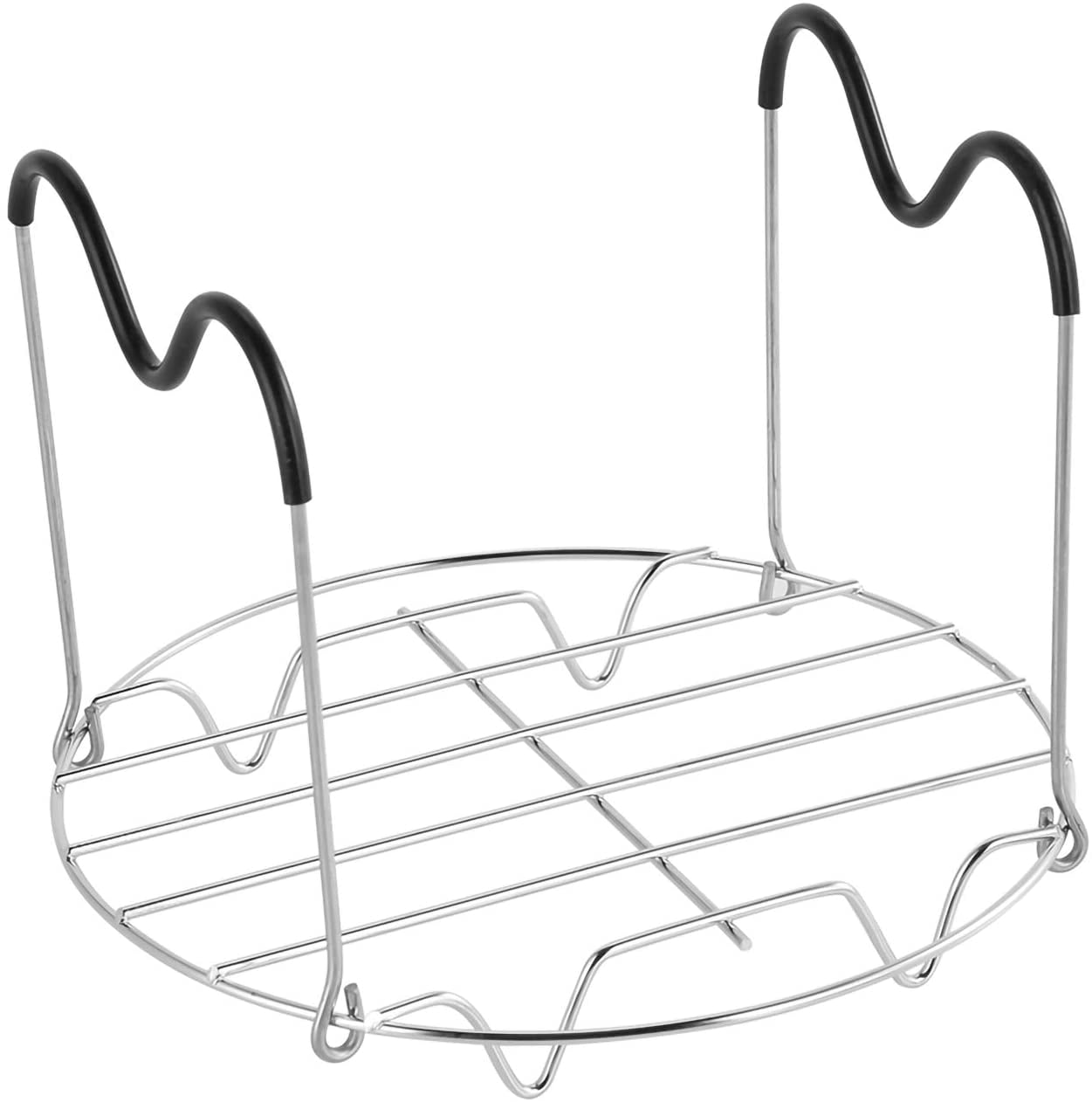 Steamer Rack DEALPEAK Stainless Steel Round Trivet Rack with Heat ...