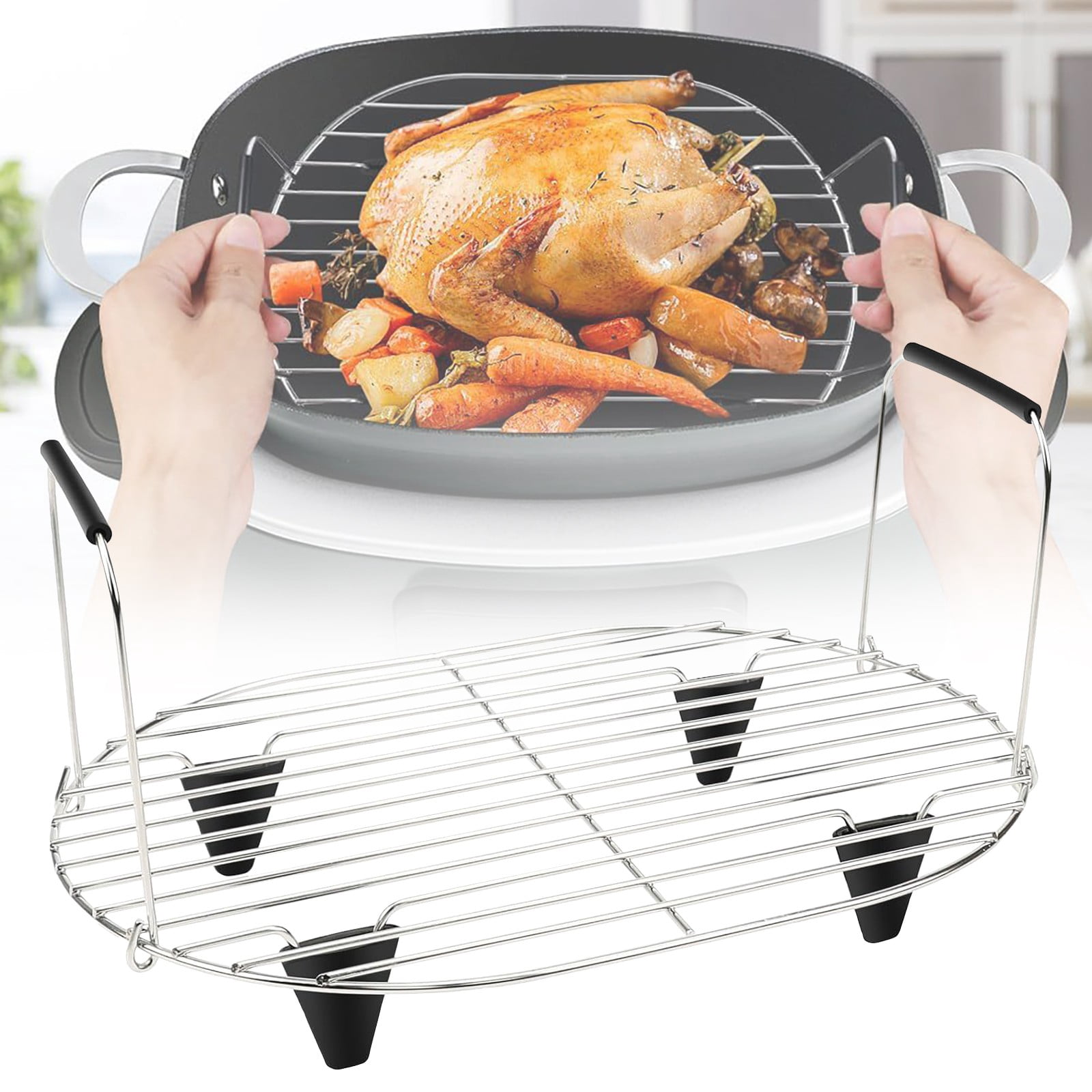 Steamer Rack Trivet,Roast And Steamer Rack,Stainless Steam Rack ...