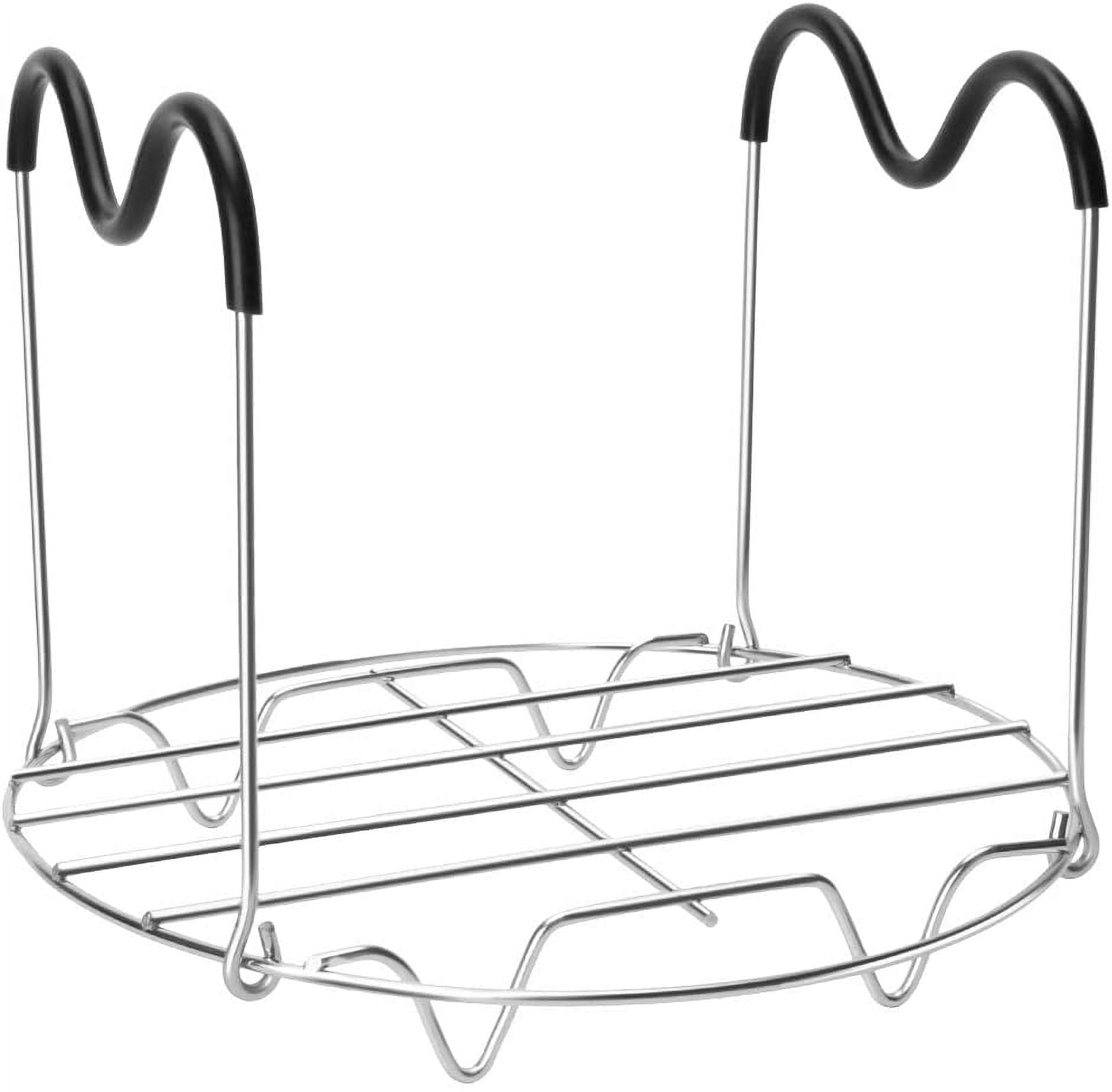 Steamer Rack Trivet,with Heat Resistant Silicone Handles,Compatible ...