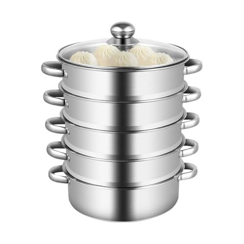 Steamer Stainless Steel Cookware 5 Tier Steamer Pot With Lid for ...