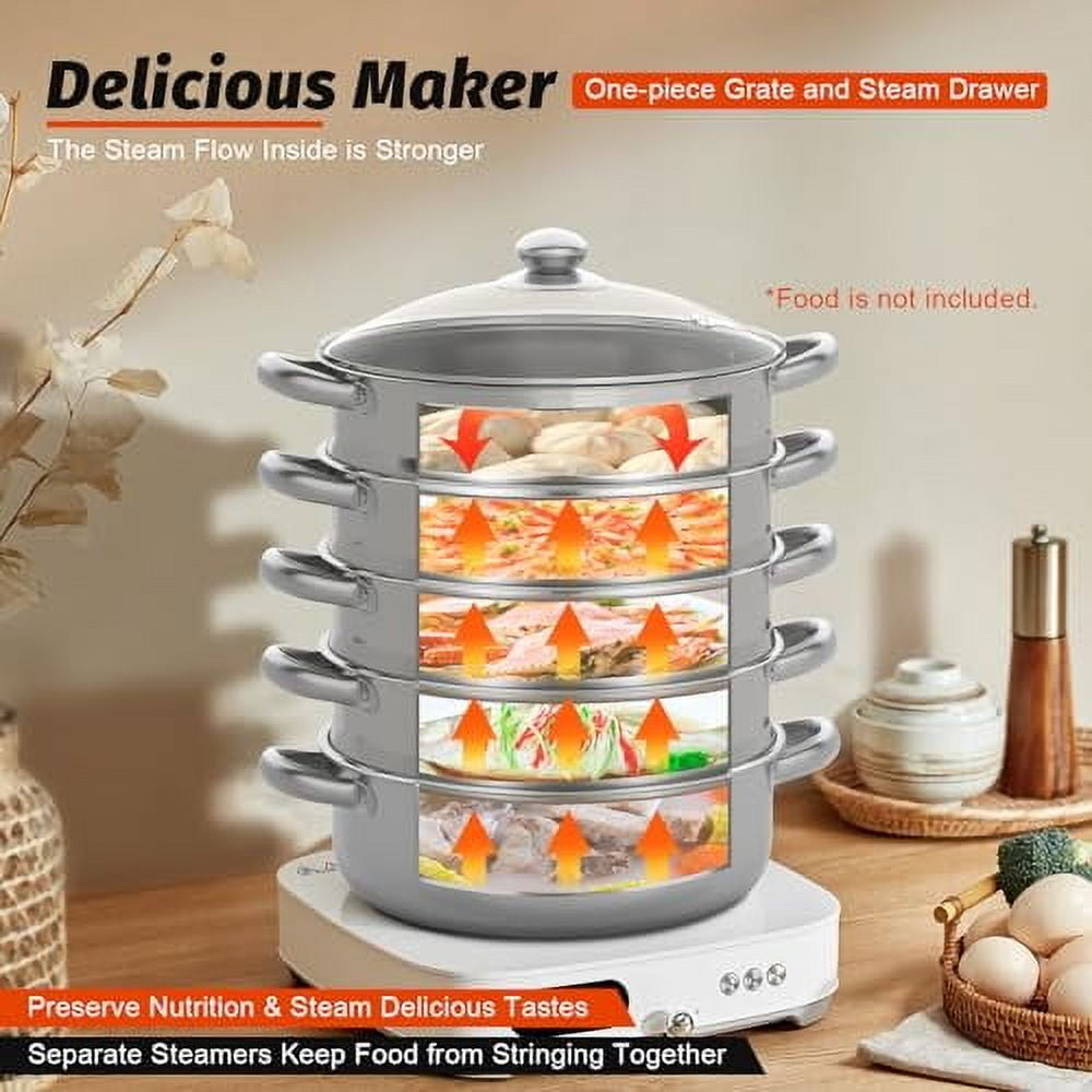 Steamer Stainless Steel Cookware - Steamer Pots With Lid Steamer for ...