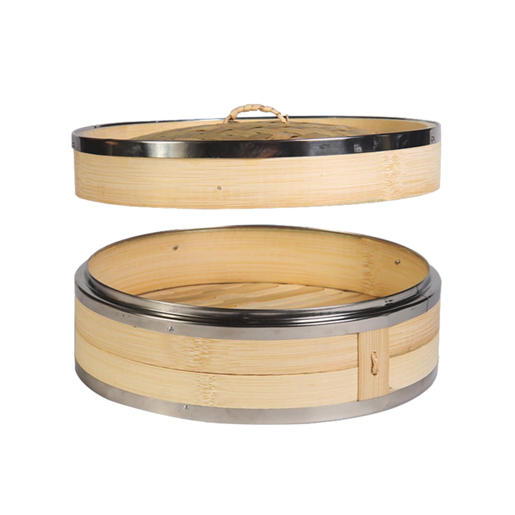 Raindrops Bamboo Steamer Basket for Kitchen Use Beige Synthetic ...