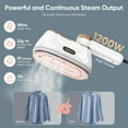 Steamer for Clothes & Iron 2in1, 1200W Travel Steam Iron, 5 Modes LCD ...