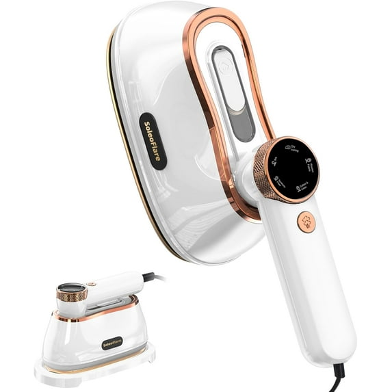 Steamer for Clothes & Iron 2in1, 1200W Travel Steam Iron, 5 Modes LCD ...