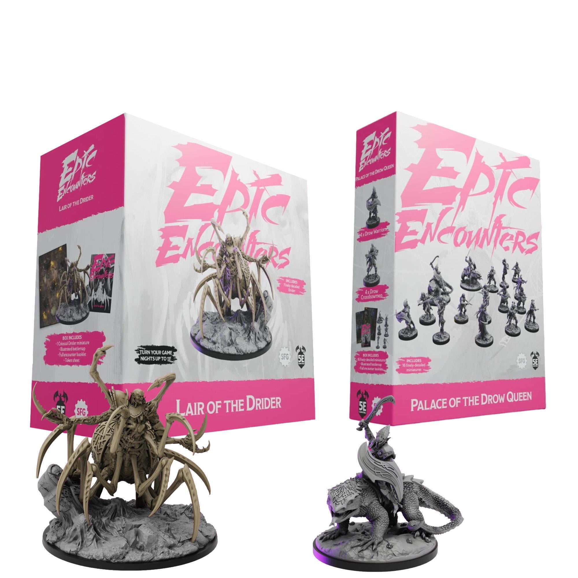 Steamforged Games Epic Encounters Palace of Drow Queen Tabletop Game ...