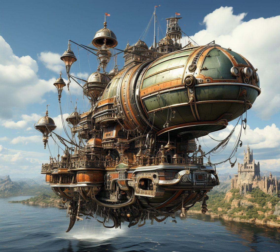 Steampunk Airships 500 Piece Colorful Artwork Unique Birthday Present ...