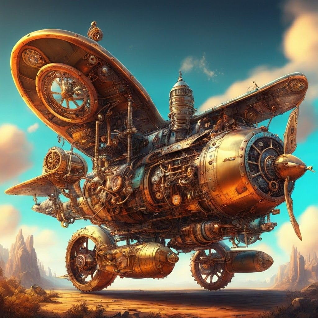 Steampunk Airships 500 Piece Jigsaw Challenging Puzzle Game for Adults ...