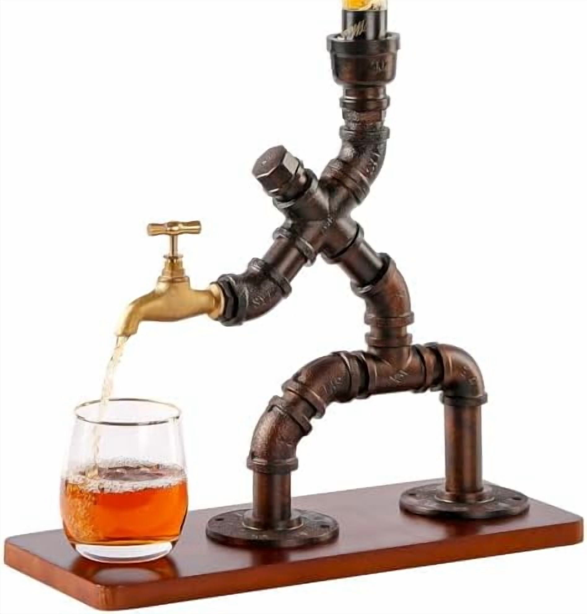 Steampunk Alcohol Holder For Whiskey-Industrial Personalized Bar Stand ...
