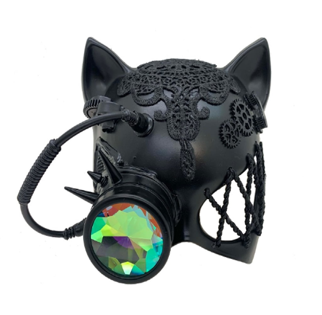 Steampunk Cat Mask - Kaleidoscope - Costume Accessory - One Size ...