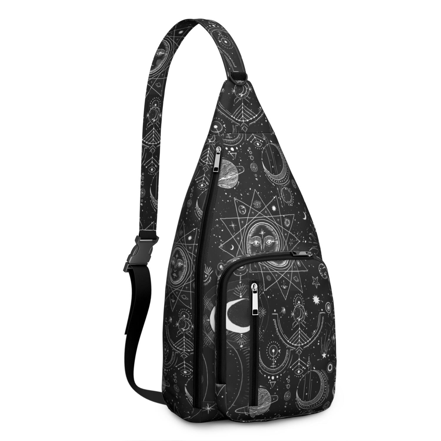 Steampunk Celestial Sling Backpack - Astronomical Moon Phase Design ...