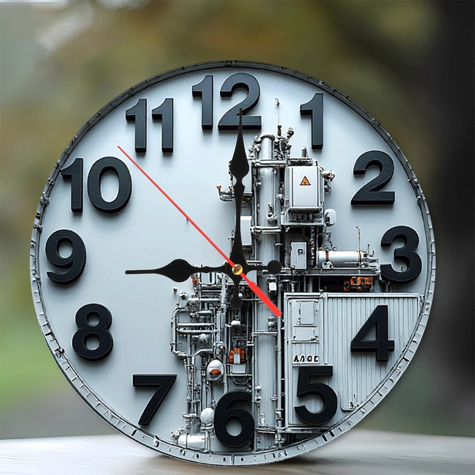 Steampunk Clock Wall Clock Unique Design Home Decor 10-Inch Silent ...