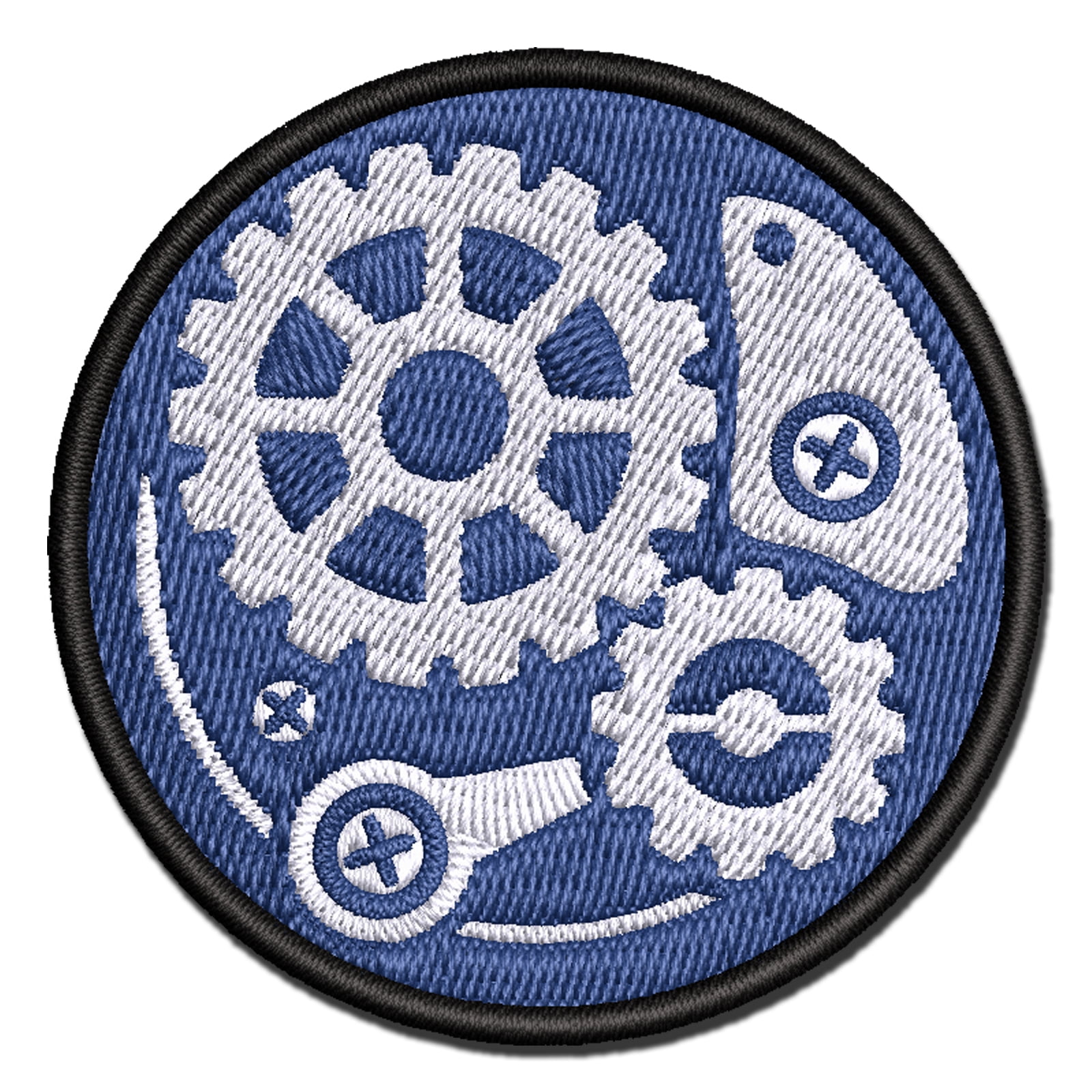 Steampunk Clockwork Watch Gears Applique Multi-Color Embroidered Hook ...
