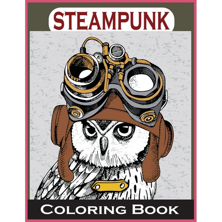 steampunk coloring pages for adults