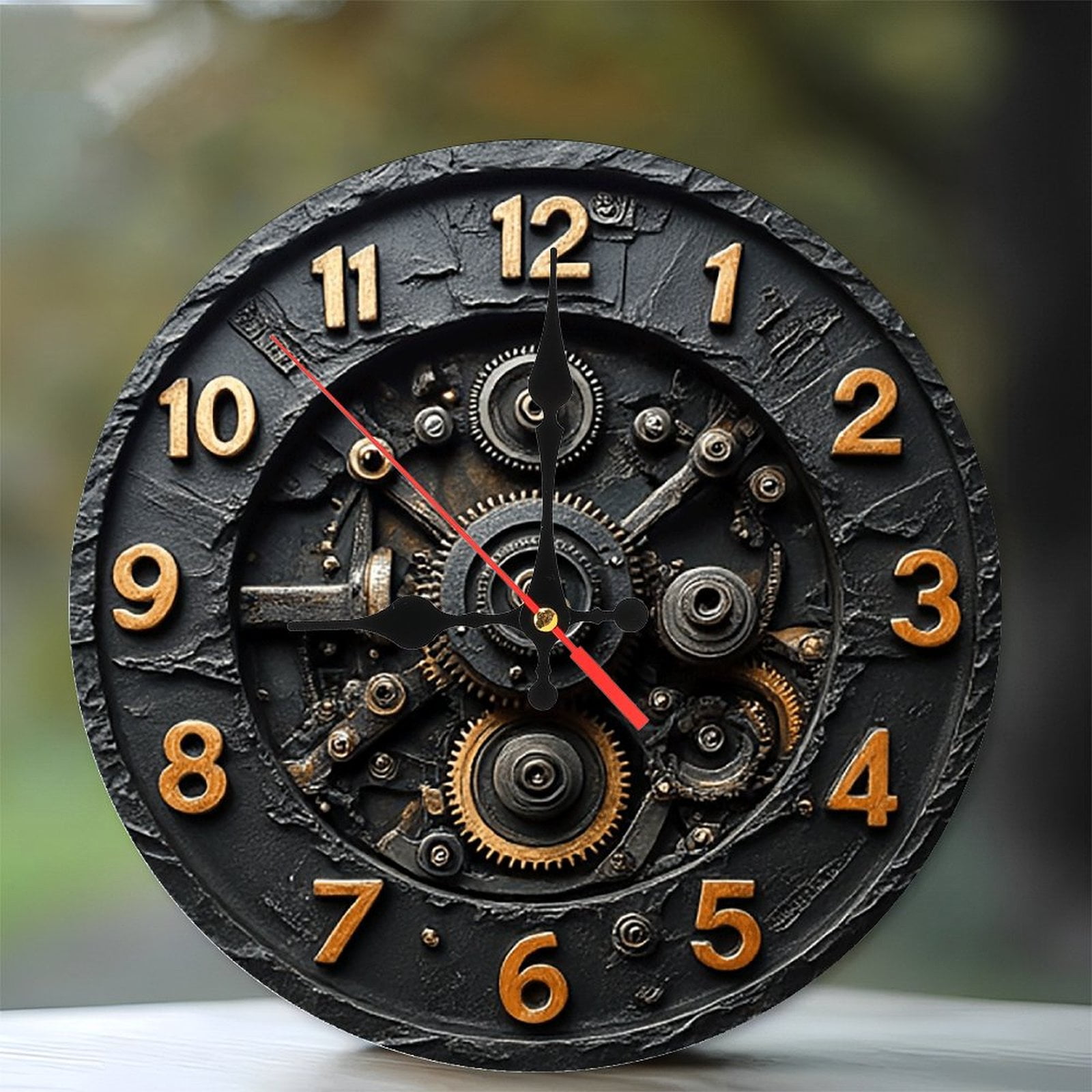 Steampunk Gear Wall Clock Antique Style Home Decor 10-Inch Silent ...