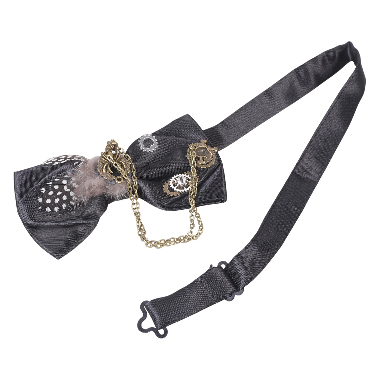 Steampunk Gears Bow Tie Retro Gothic Costume Metal Chain Bowknot Punk ...